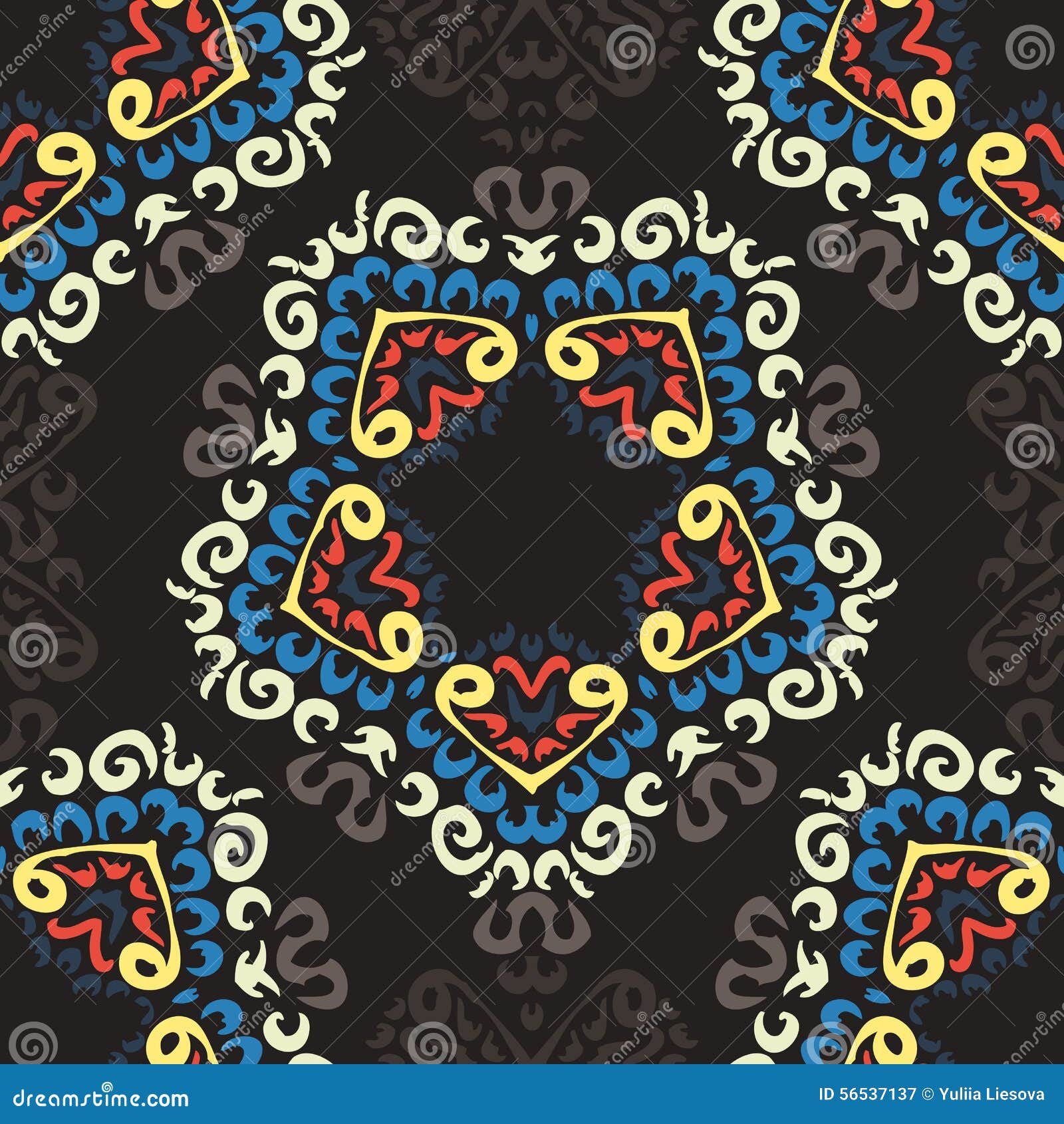 Seamless Colorful Background Made of Exotic Pattern Stock Vector ...