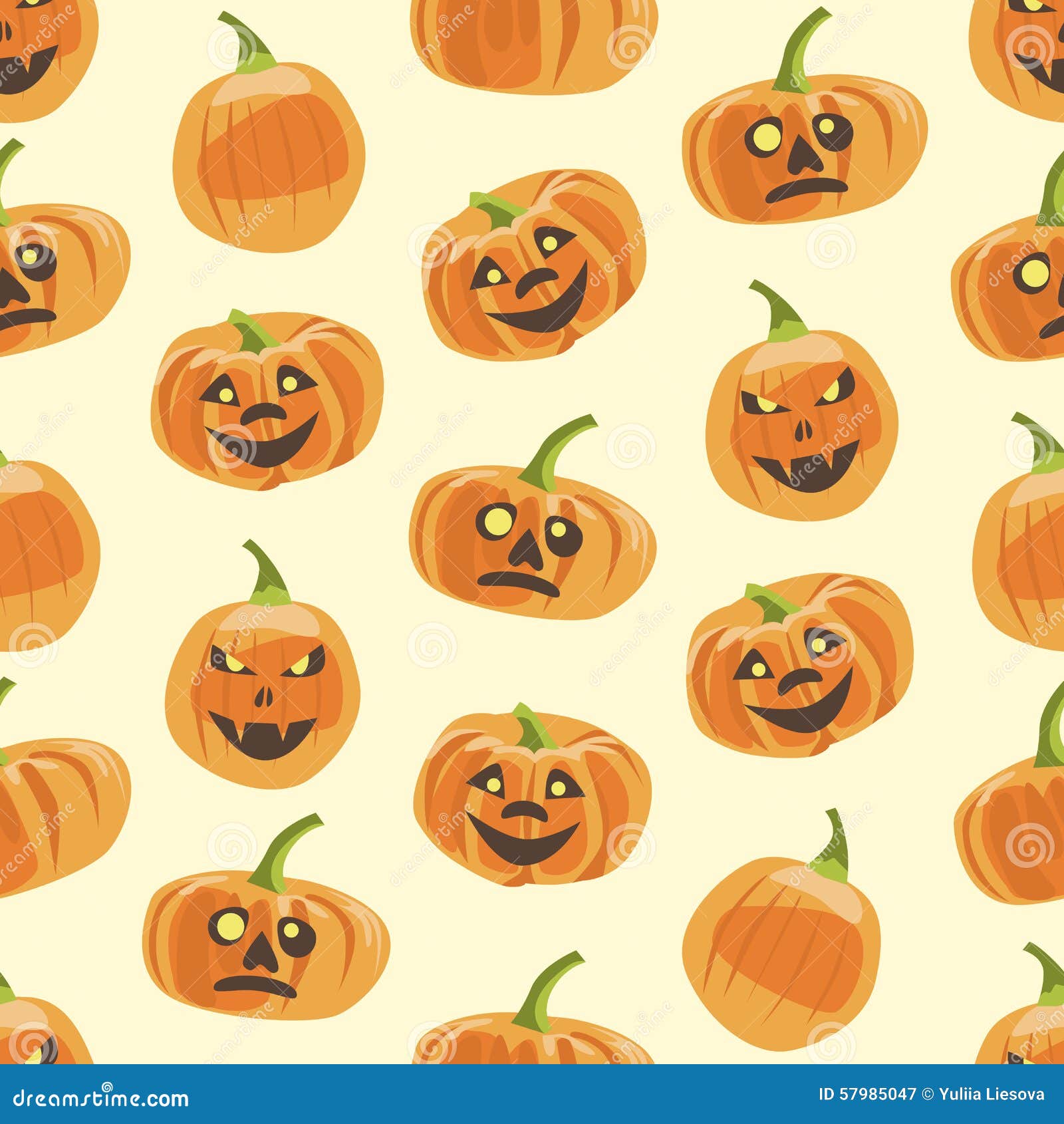 Seamless Colorful Background Made of Pumpkin Stock Vector ...