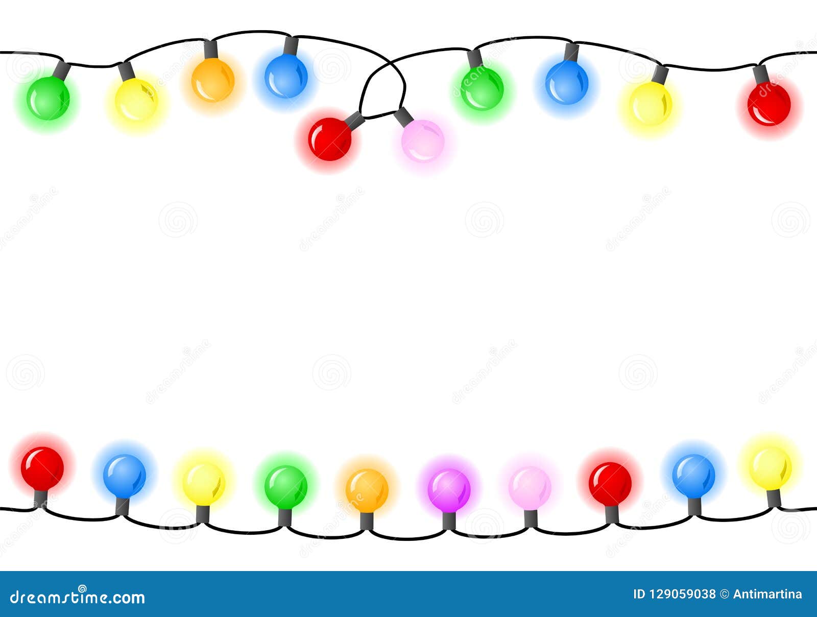 Seamless Colorful Chains of Lights Stock Vector - Illustration of ...
