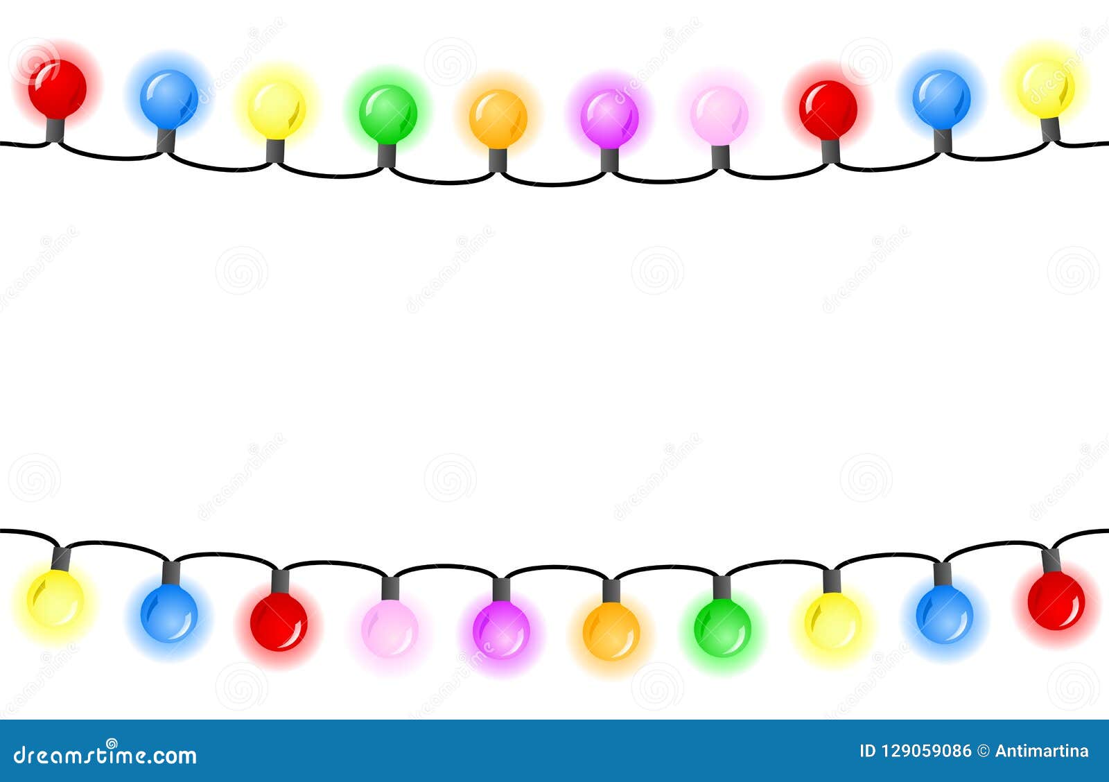 Seamless Colorful Chains of Lights Stock Vector - Illustration of ...