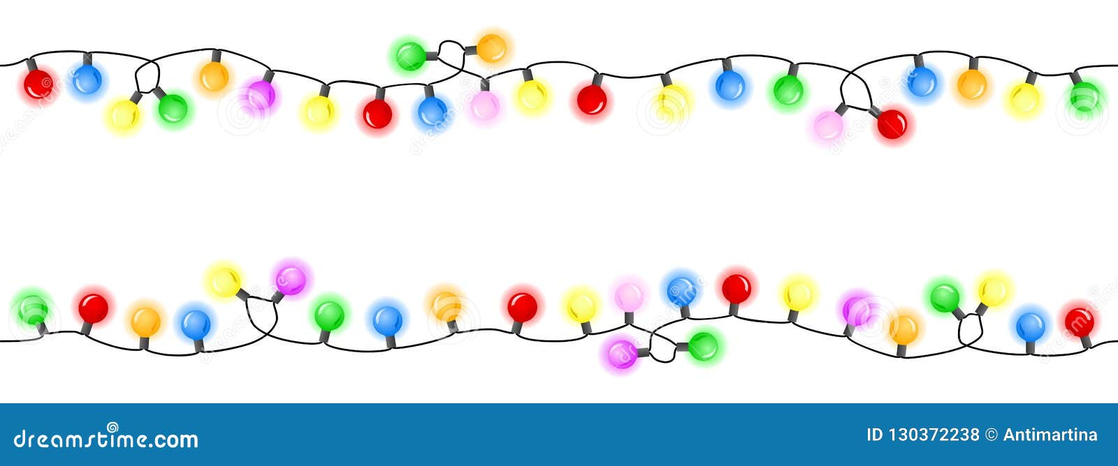 Seamless Colorful Chains of Lights Stock Vector - Illustration of ...