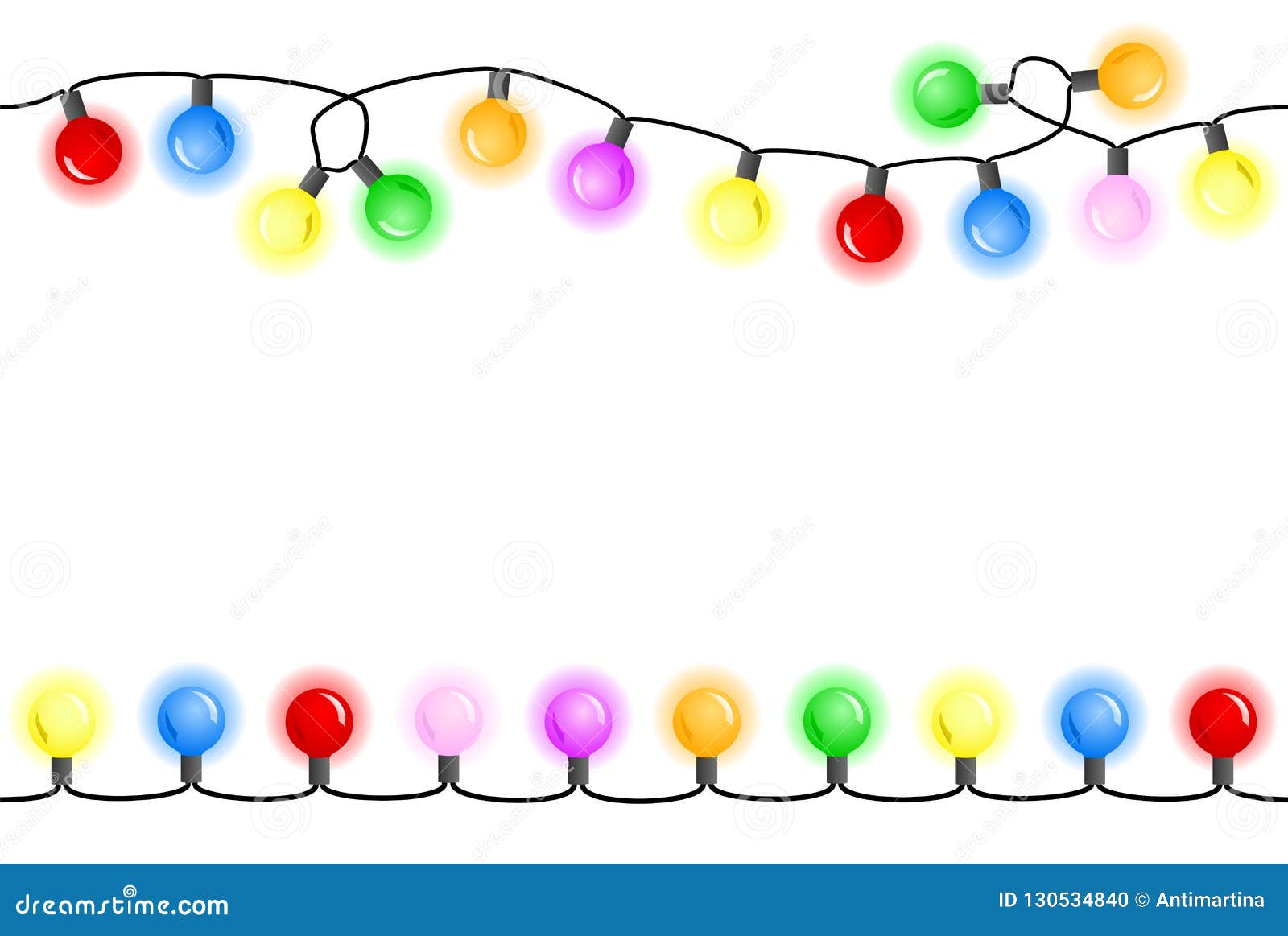 Seamless Colorful Chains of Lights Stock Vector - Illustration of shine ...