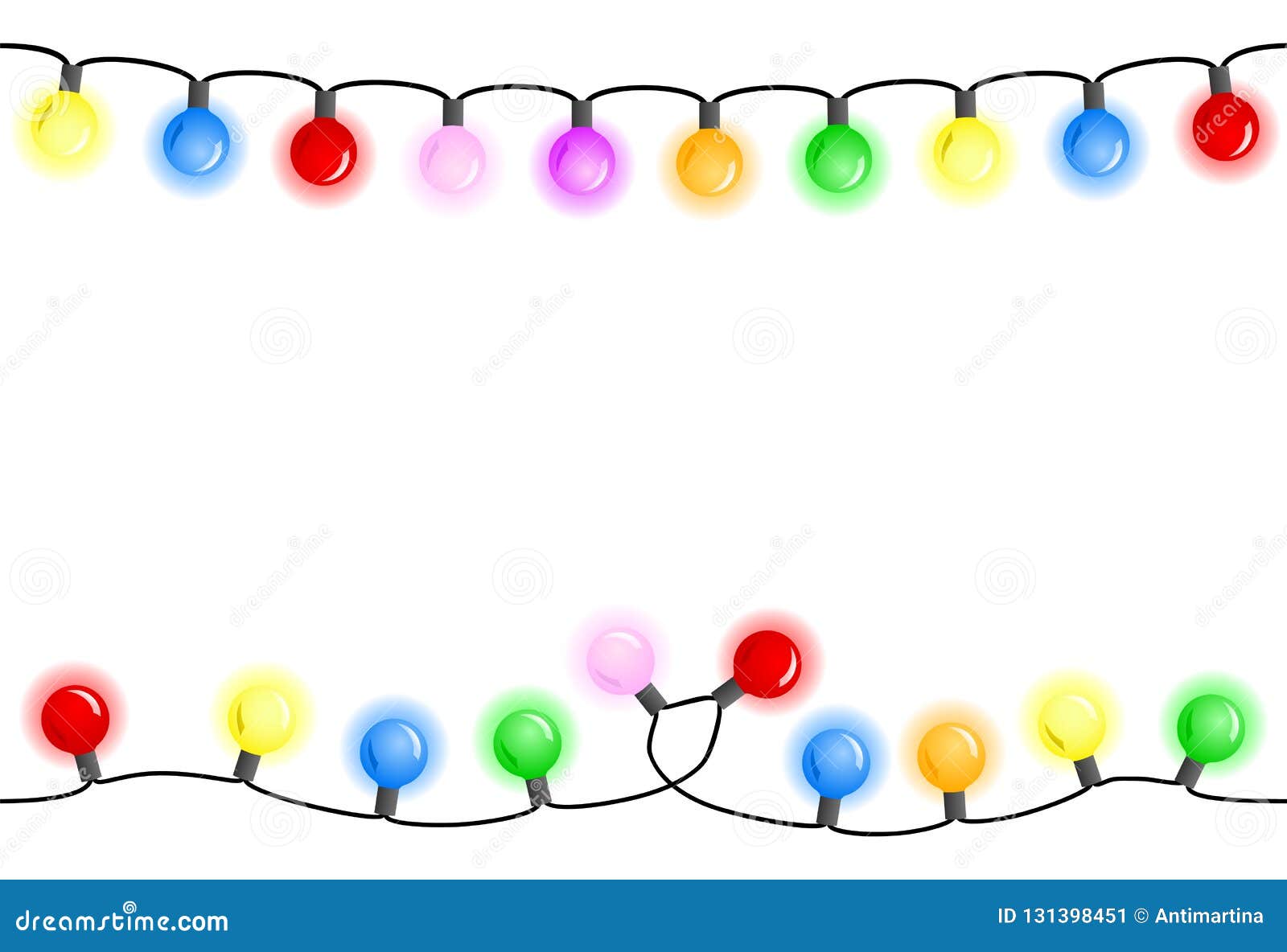 Seamless Colorful Chains of Lights Stock Vector - Illustration of ...