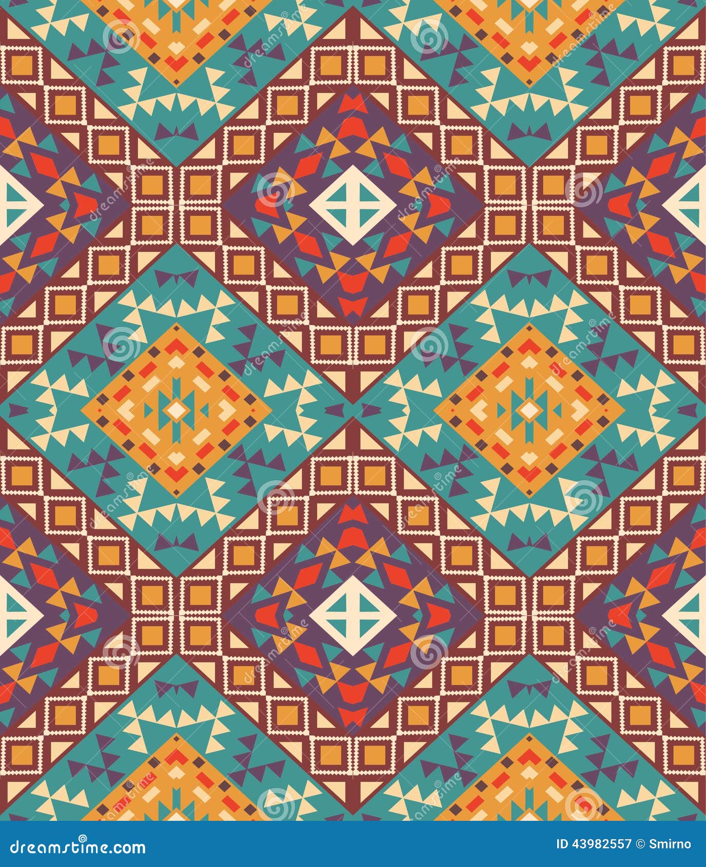 Seamless Colorful Ethnic Pattern Stock Vector - Illustration of culture ...