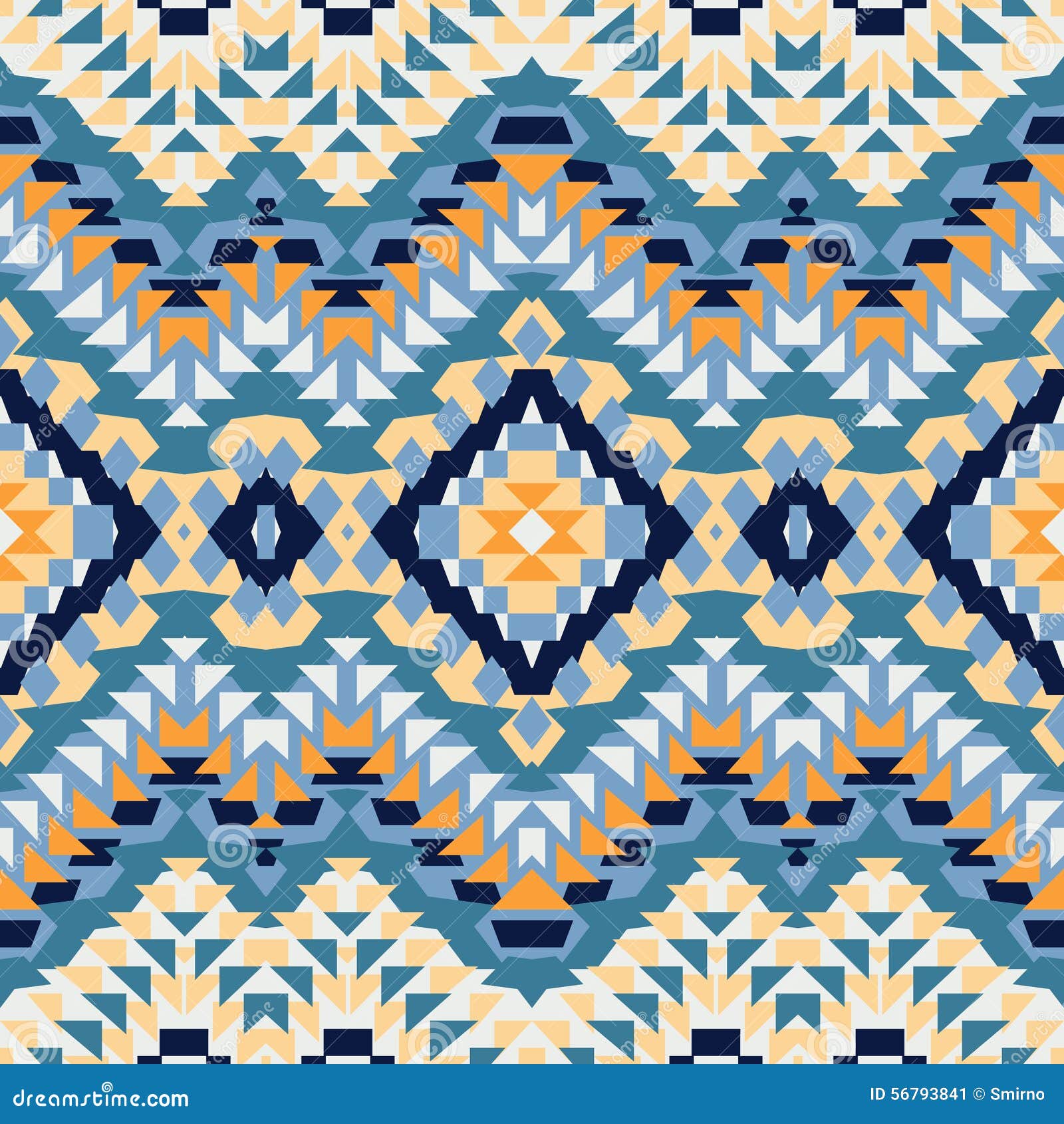 Seamless Colorful Ethnic Pattern Stock Vector - Illustration of graphic ...