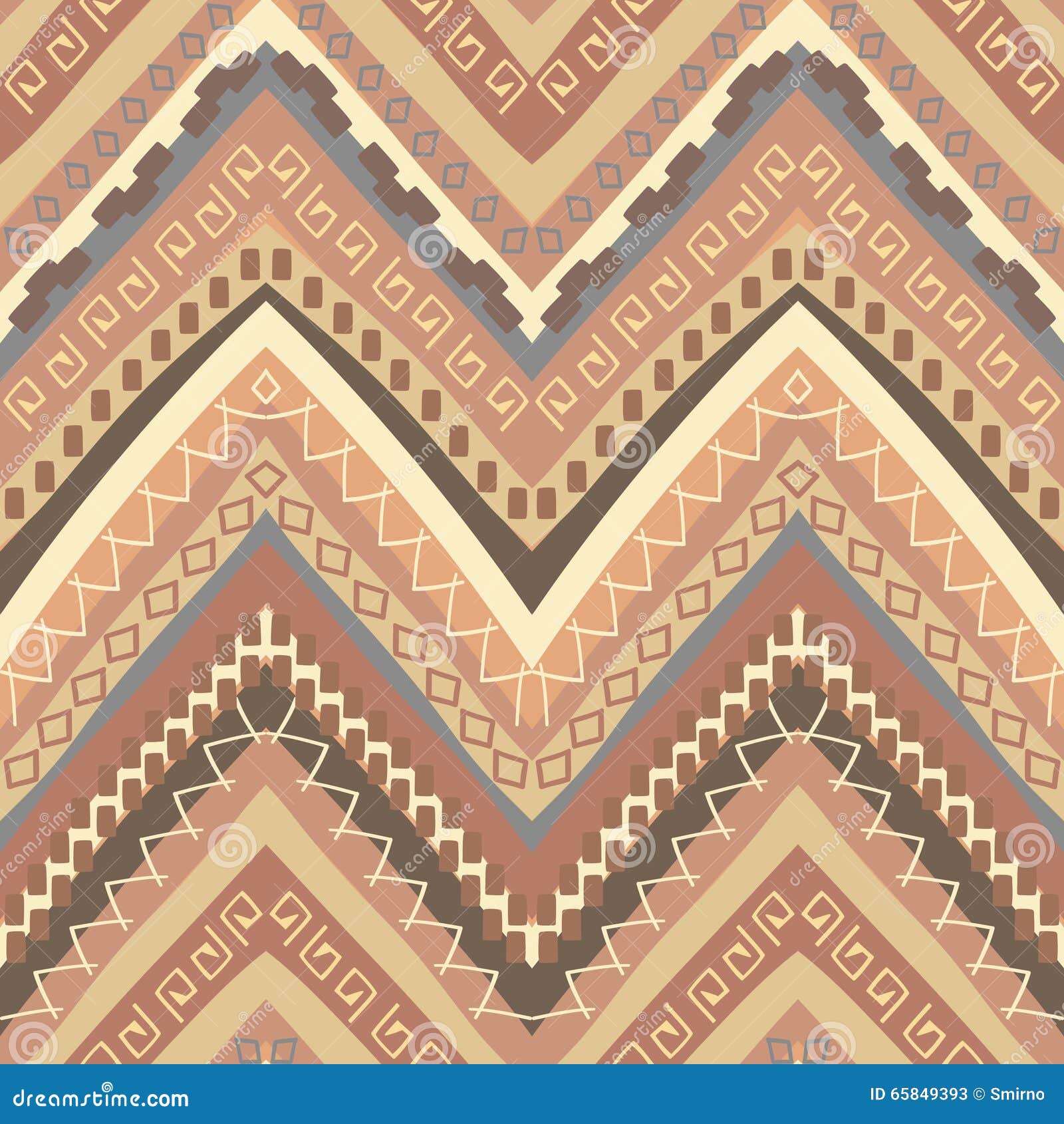 Seamless Colorful Ethnic Pattern Stock Vector - Illustration of motifs ...