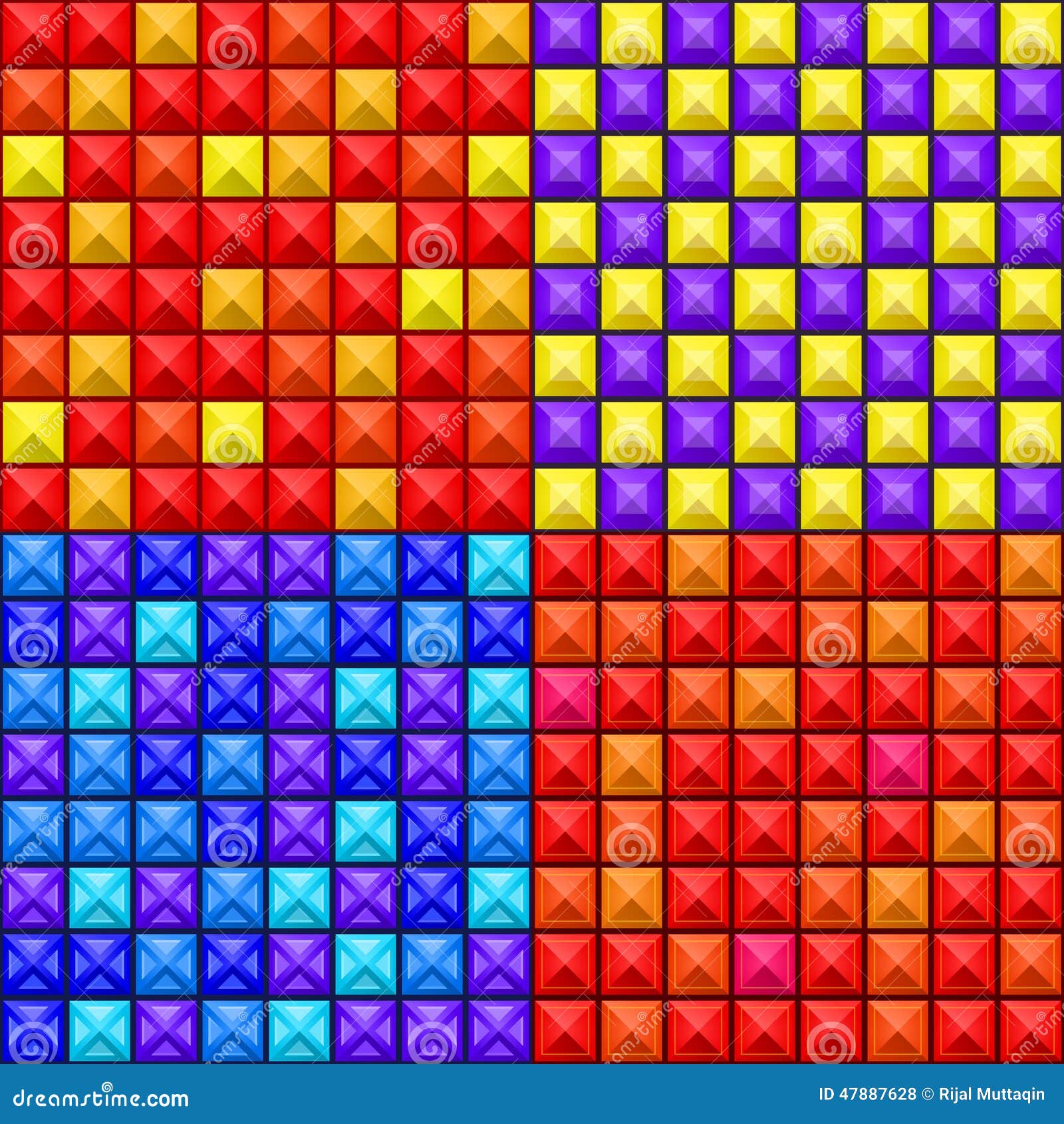 Seamless Colorful Geometric Pattern Stock Vector - Illustration of ...