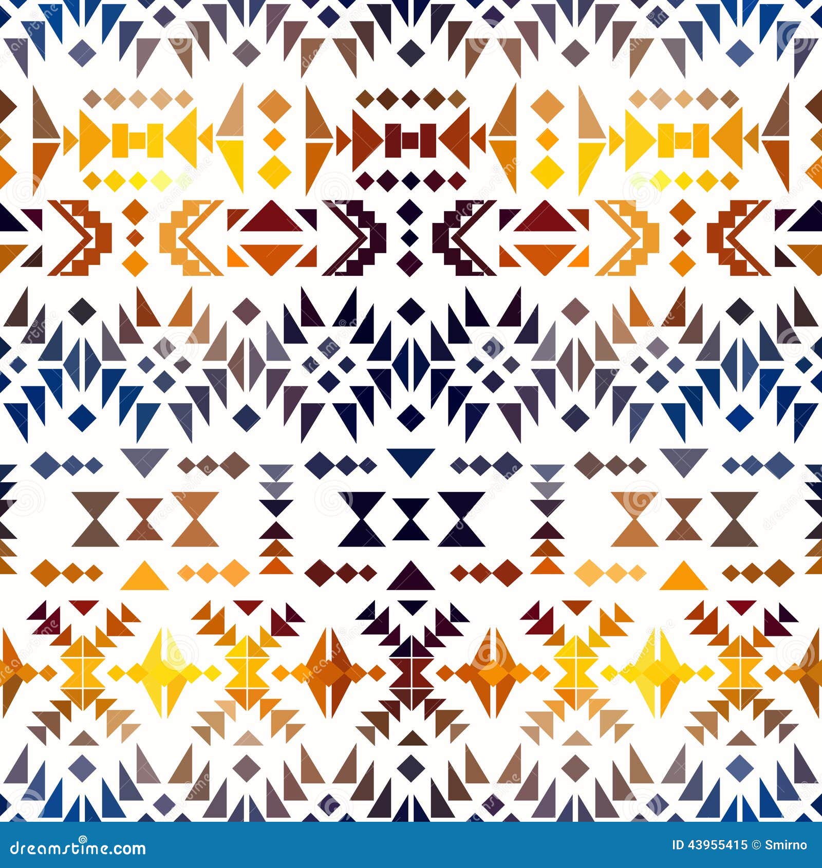 Seamless Colorful Navajo Pattern Stock Vector - Illustration of ...