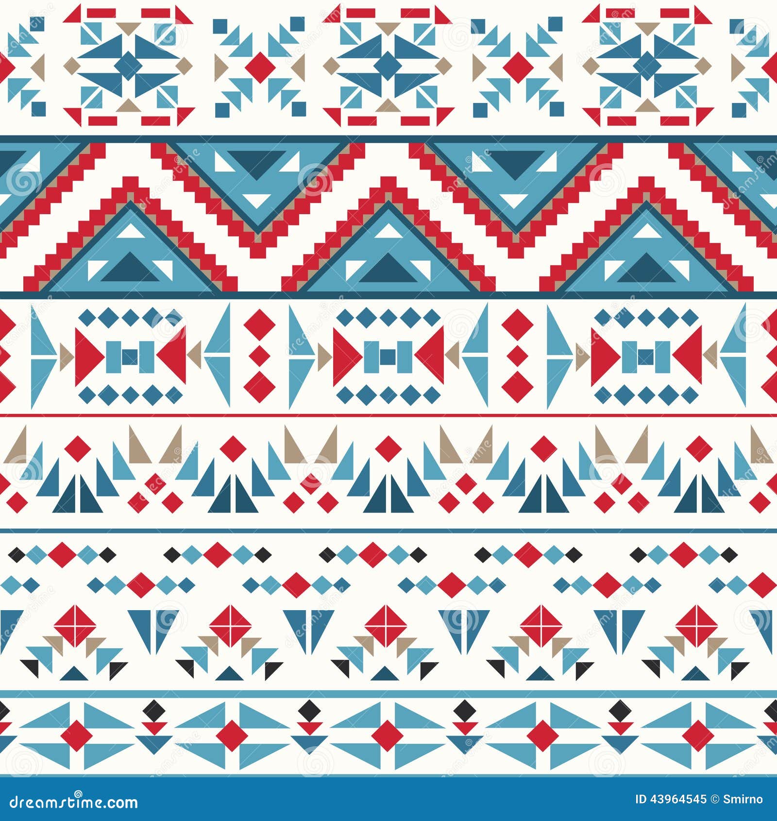 Seamless Colorful Navajo Pattern Stock Vector - Illustration of design ...