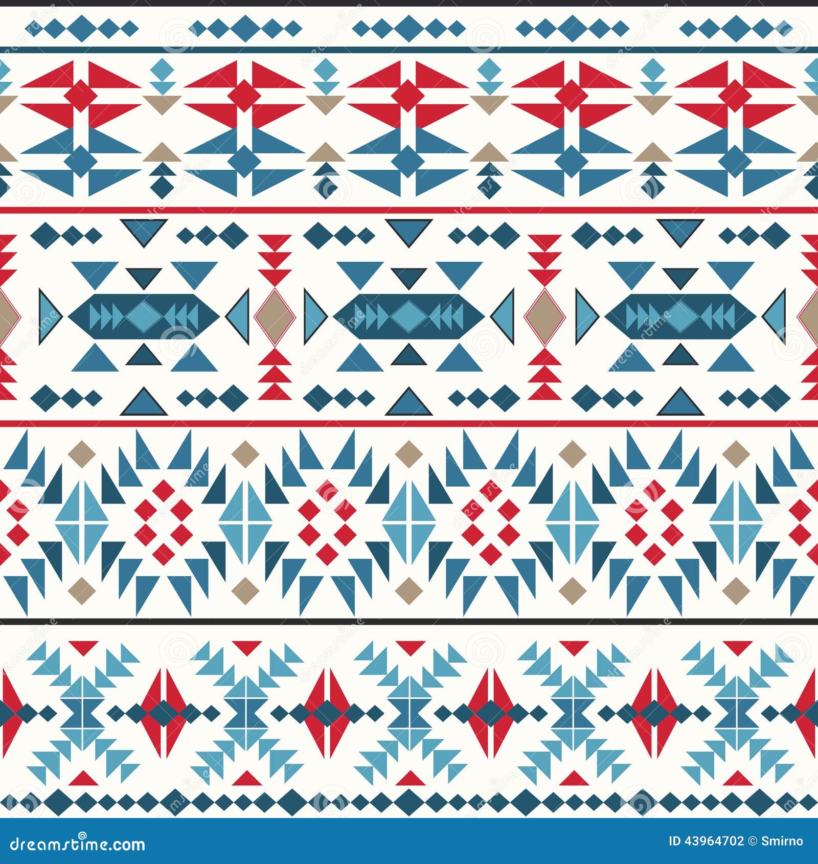 Seamless Colorful Navajo Pattern Stock Vector - Illustration of ...