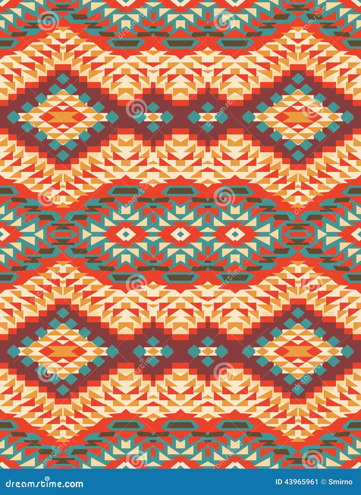 Seamless Colorful Navajo Pattern Stock Vector - Illustration of folk ...