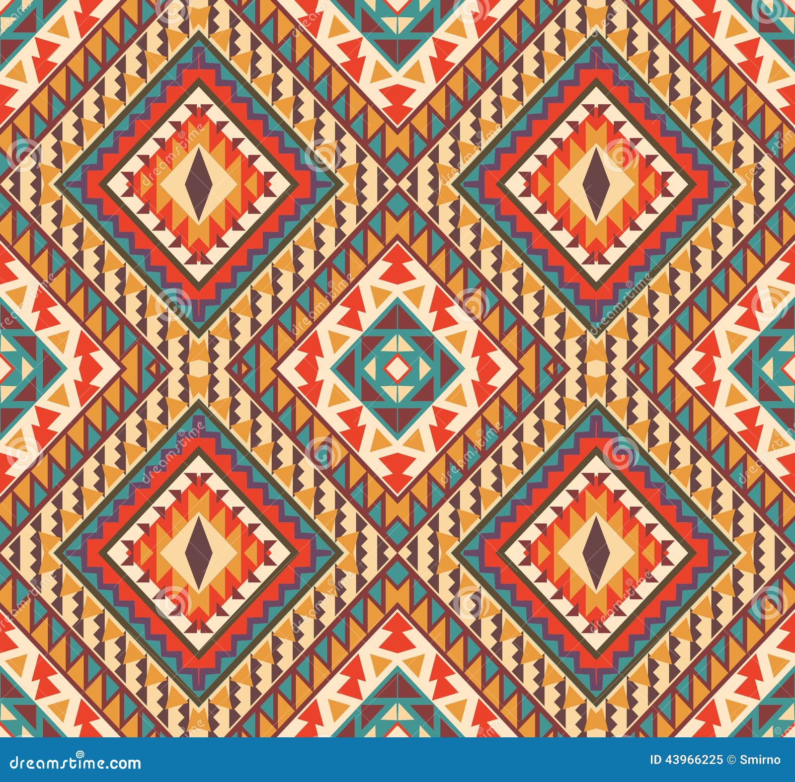 Seamless Colorful Navajo Pattern Stock Vector - Illustration of peru ...