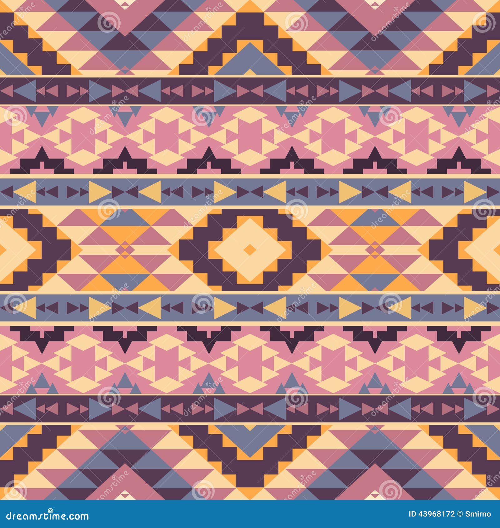 Seamless Colorful Navajo Pattern Stock Vector - Illustration of navajo ...