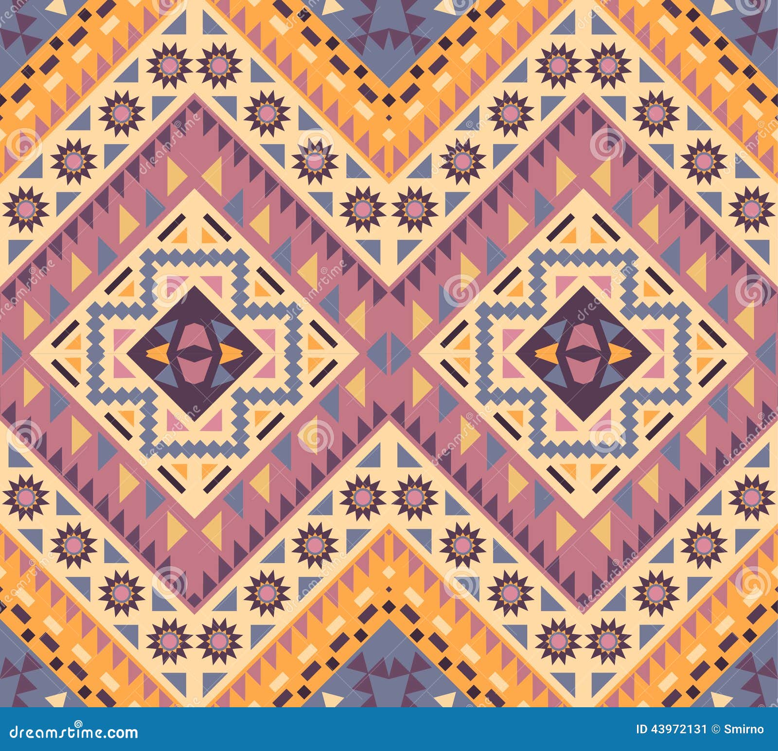 Seamless Colorful Navajo Pattern Stock Vector - Illustration of motifs ...