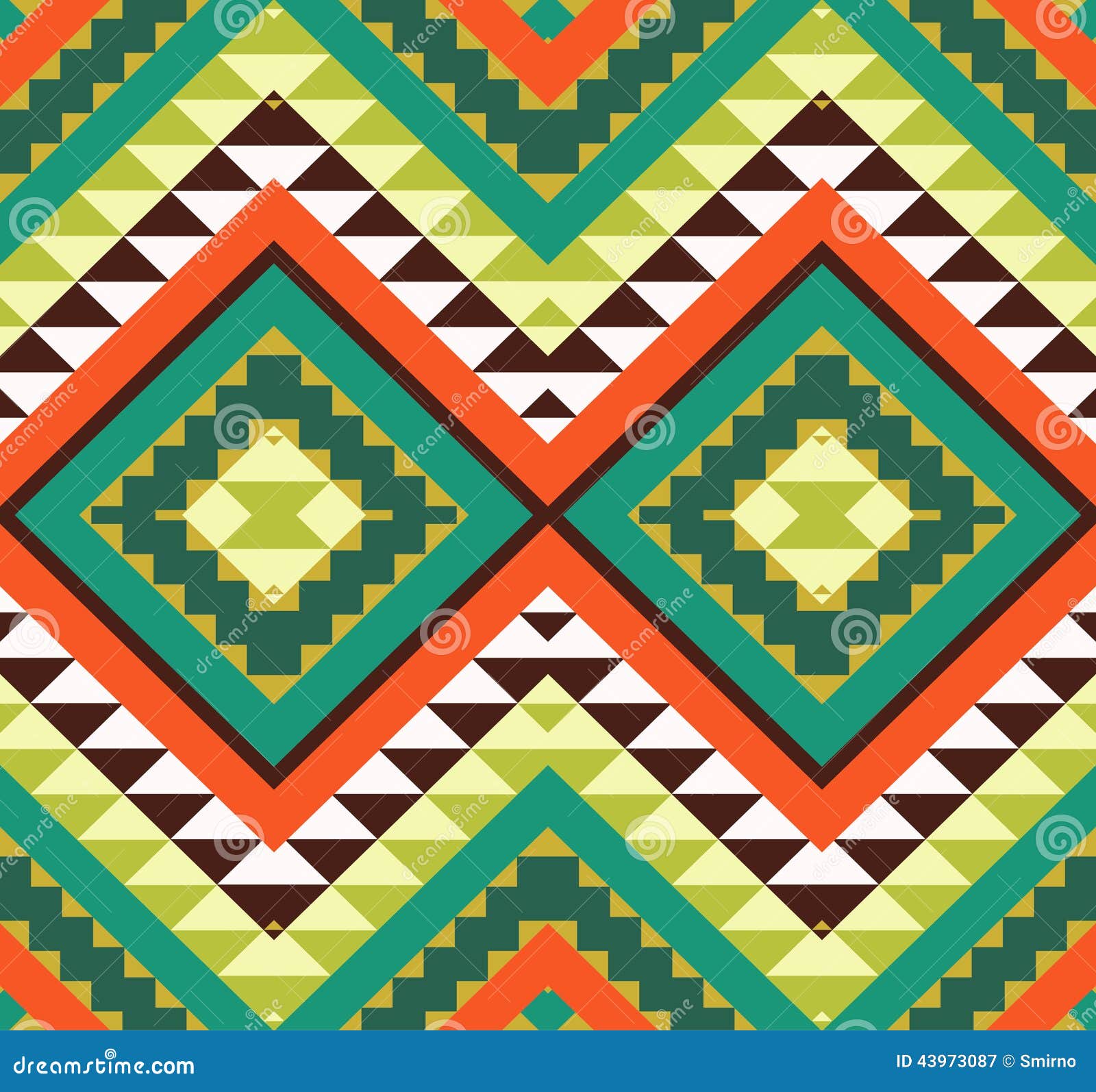 Seamless Colorful Navajo Pattern Stock Vector - Illustration of ...