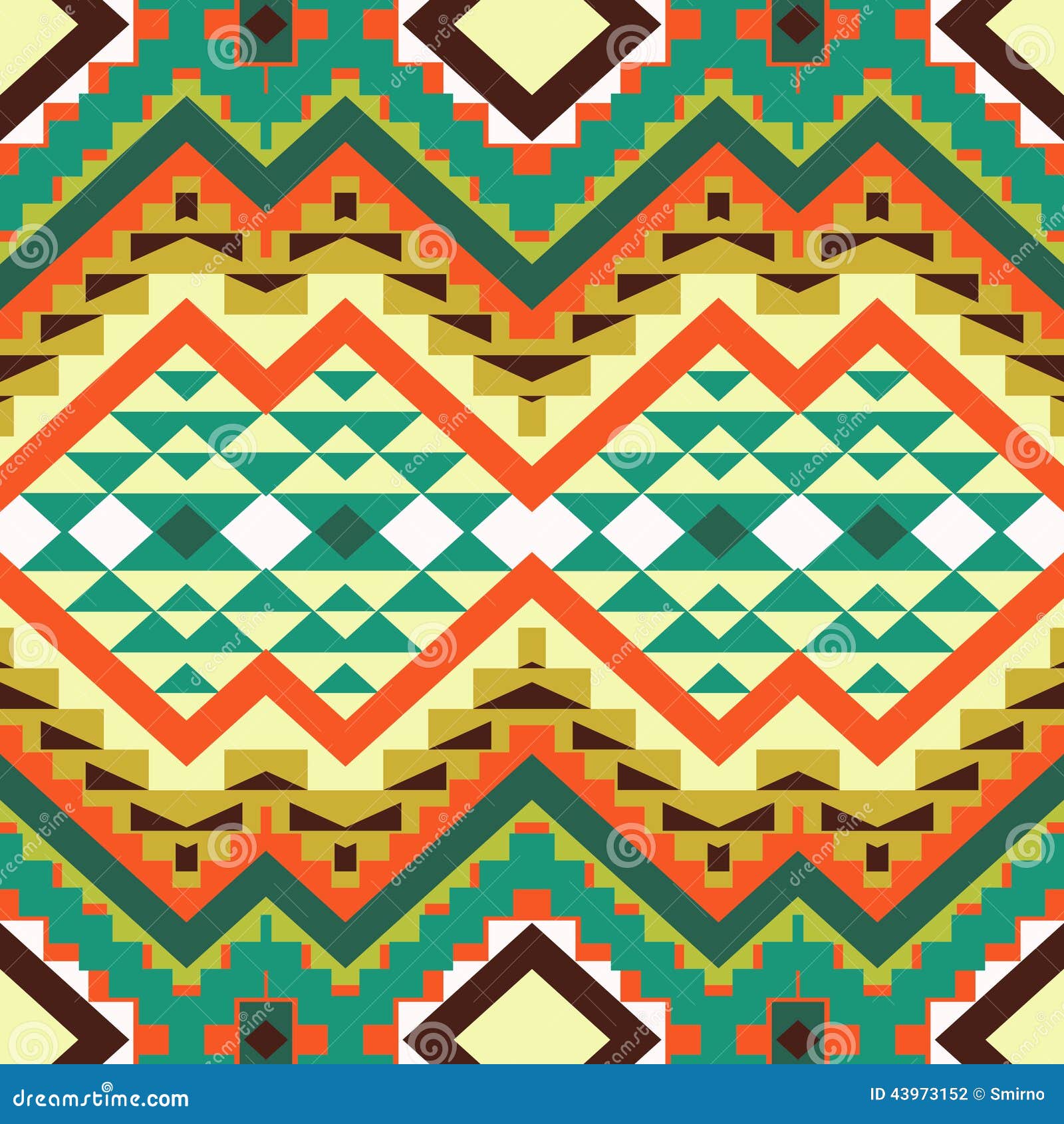 Seamless Colorful Navajo Pattern Stock Vector - Illustration of artwork ...