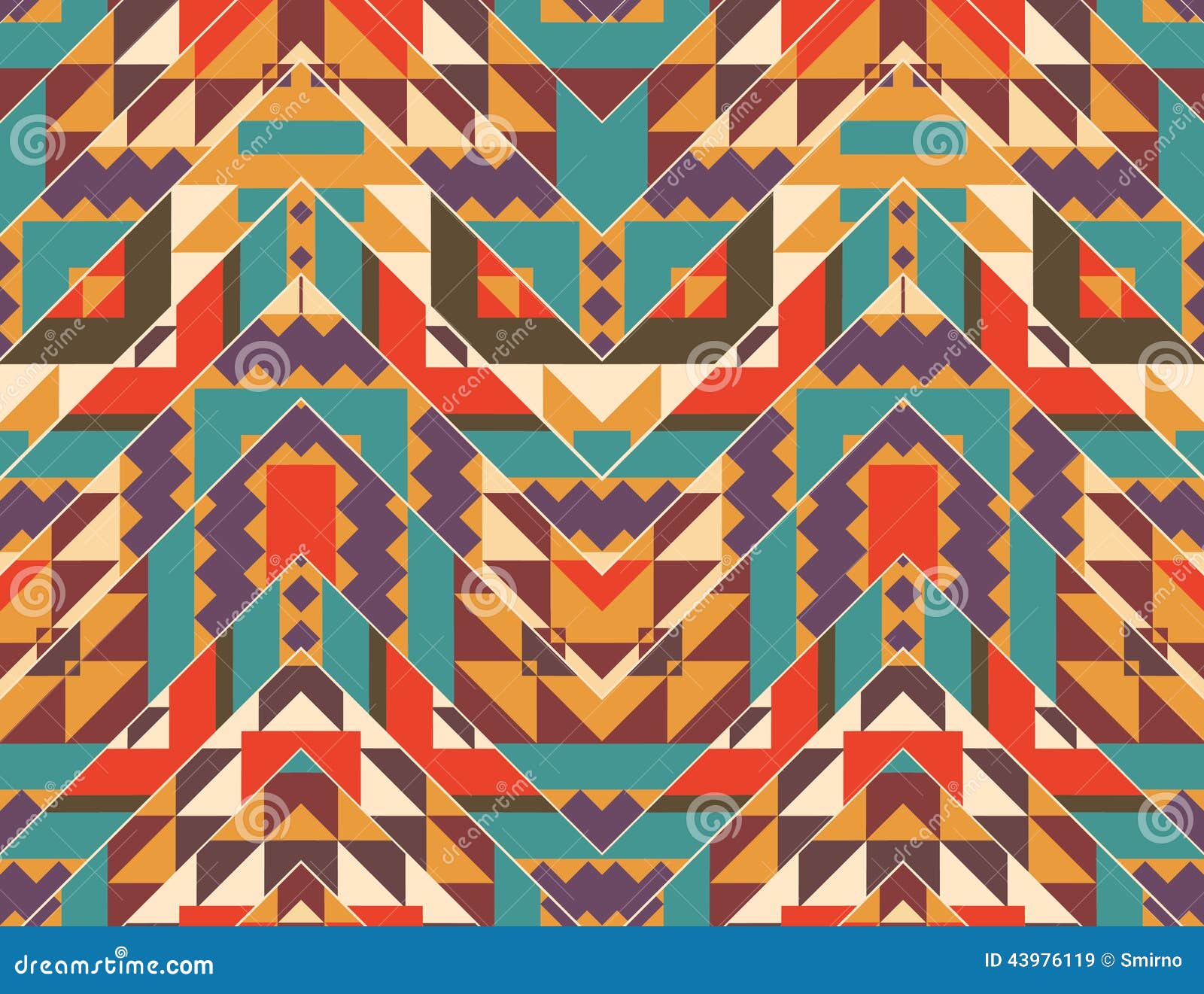 Navajo Pattern 01 Cartoon Vector | CartoonDealer.com #104421215