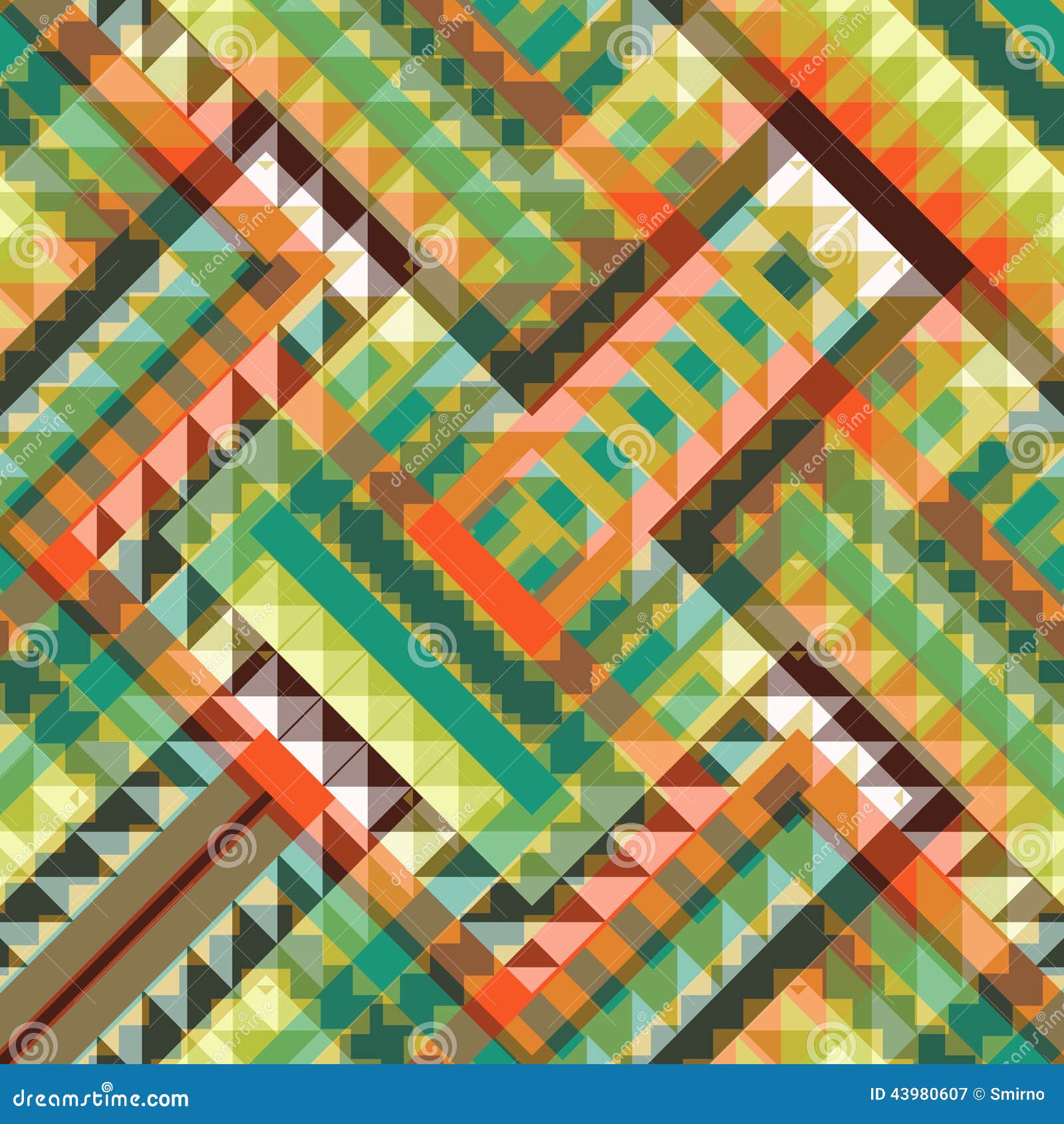 Seamless Colorful Navajo Pattern Stock Vector - Illustration of ...