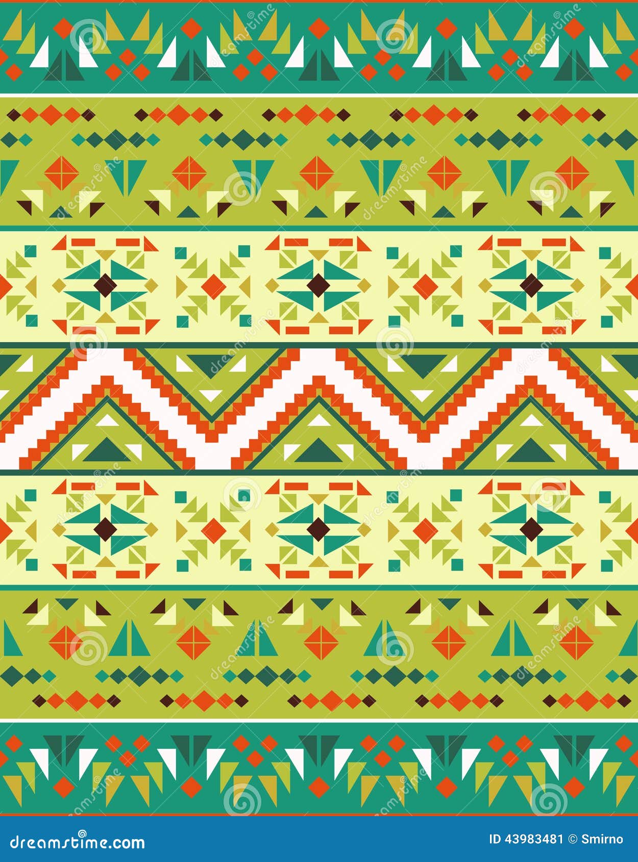Seamless Colorful Navajo Pattern Stock Vector - Illustration of ...