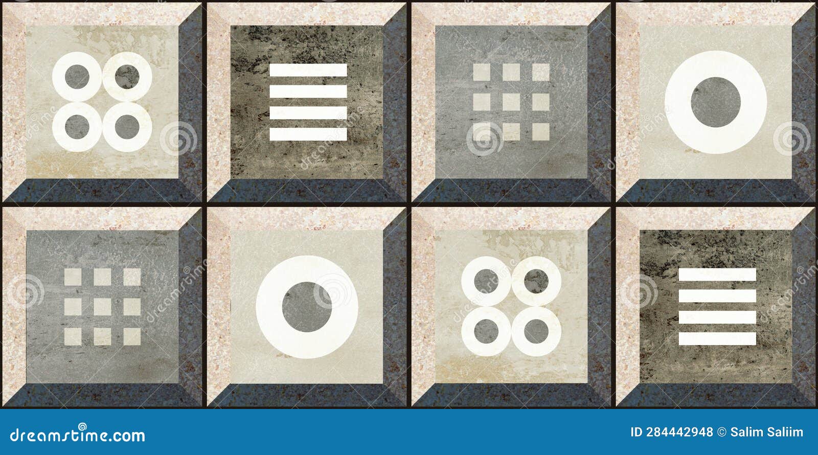 Seamless Colorful Patchwork Moroccan Tile Stock Illustration