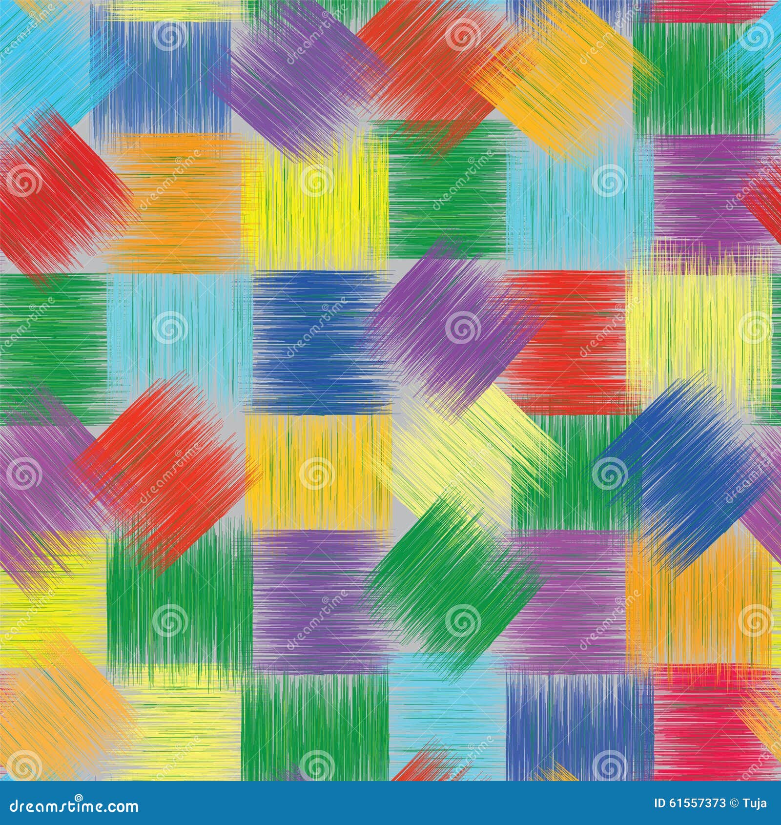 Seamless Colorful Pattern with Grunge Striped Squares Stock Vector ...