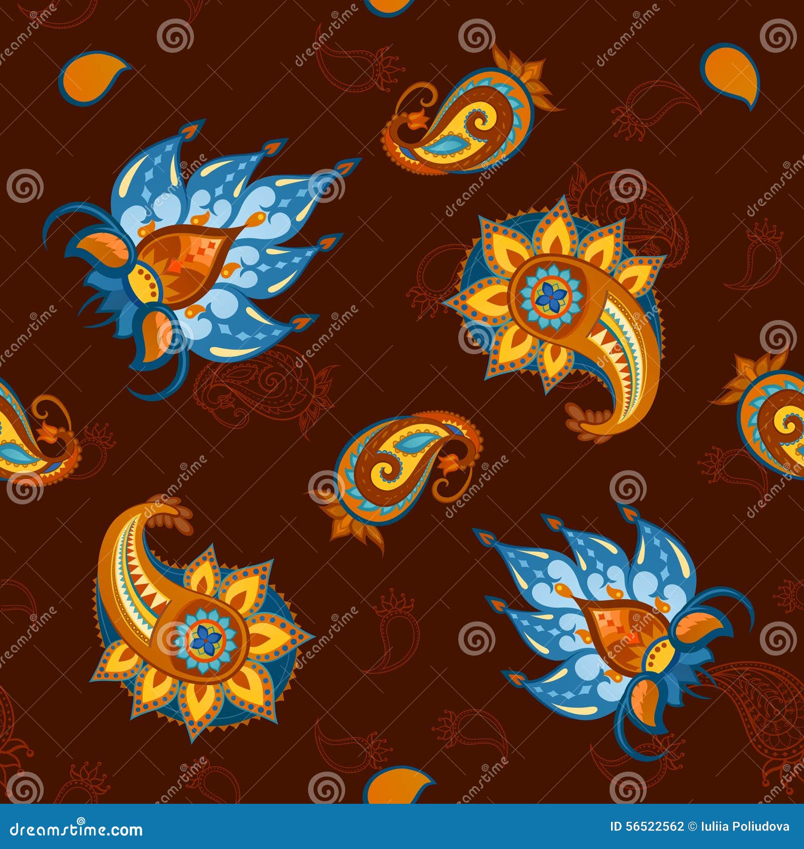 Seamless Colorful Pattern in Turkish Style Stock Illustration ...