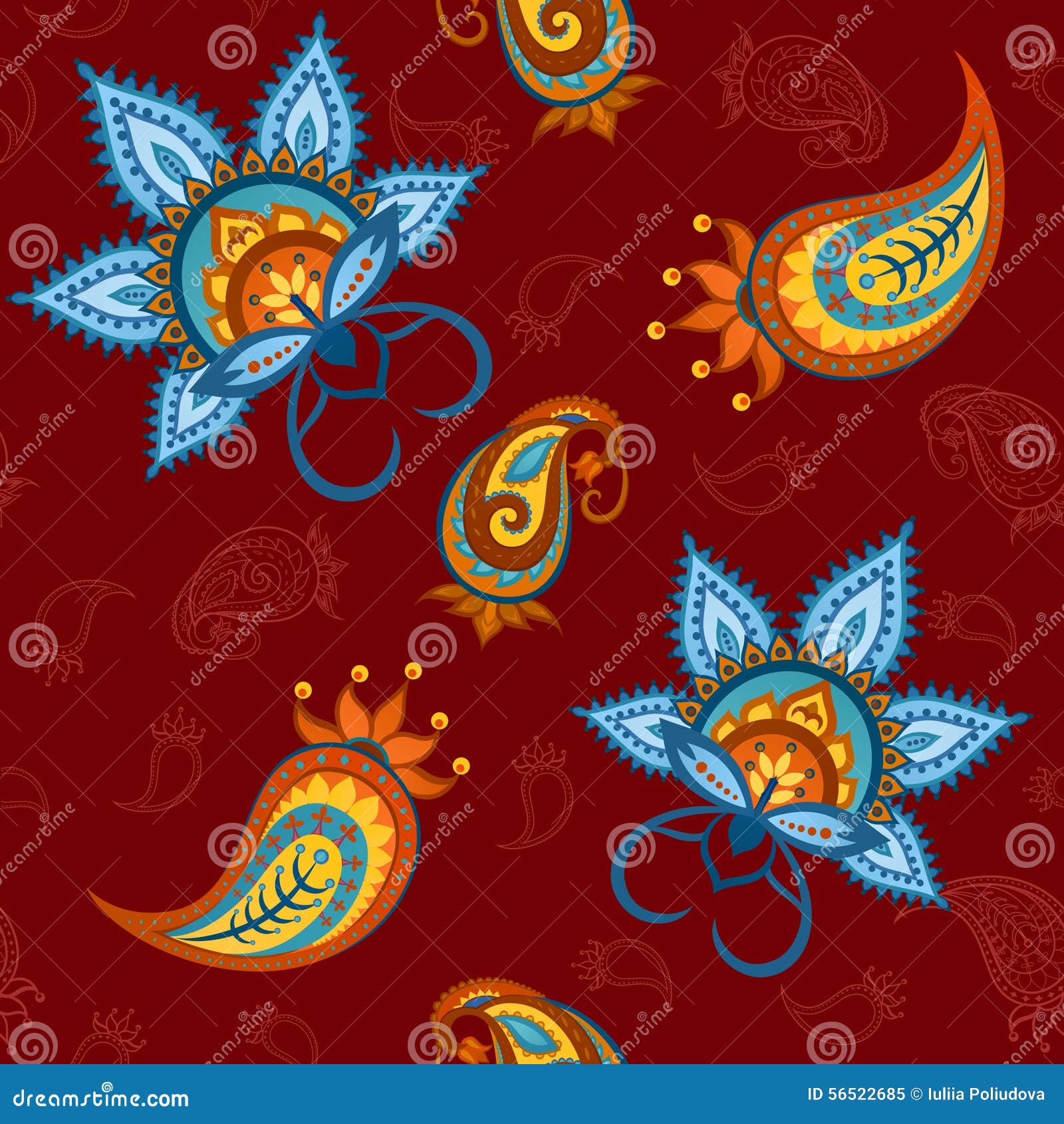 Seamless Colorful Pattern in Turkish Style Stock Illustration ...
