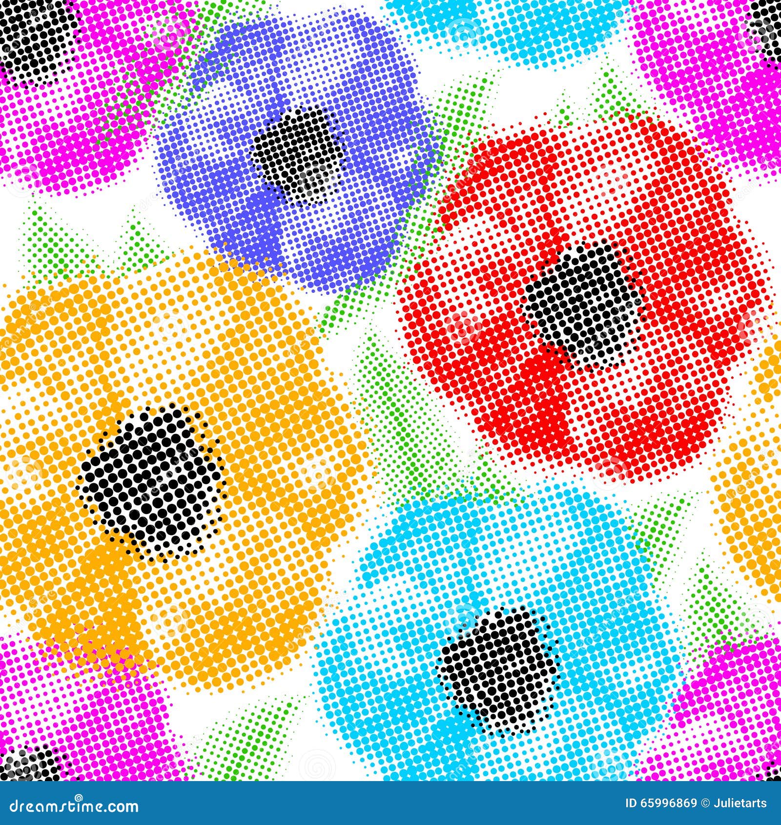 Seamless Colorful Poppy Flowers Wallpaper Pattern. Vector Background ...