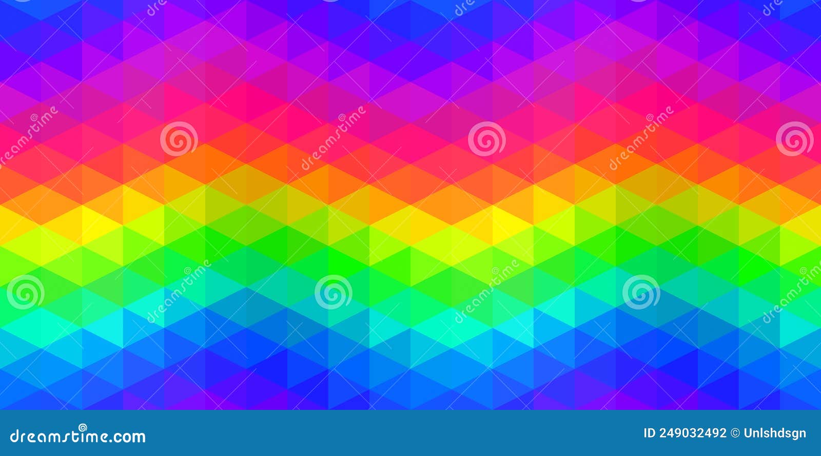 Seamless Colorful Rainbow Lowpoly Triangle Pattern Stock Illustration ...