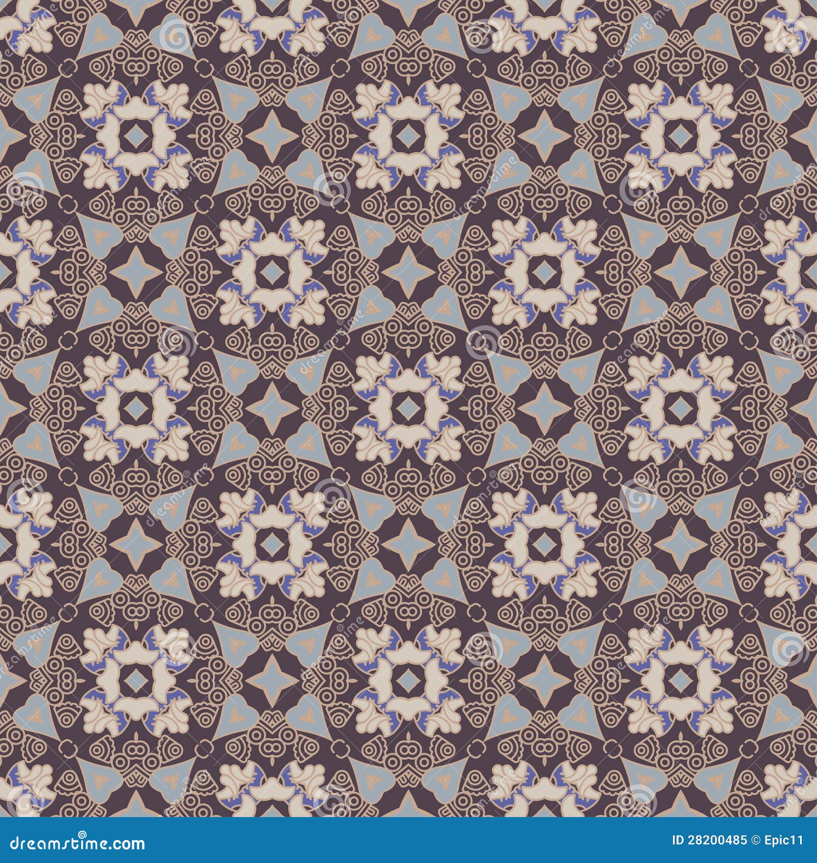 Seamless Colorful Retro Pattern Background Stock Vector - Illustration ...