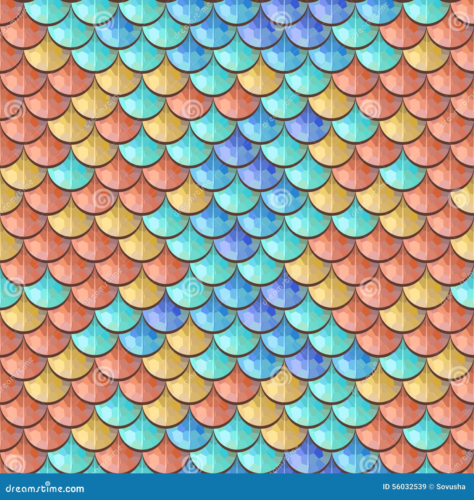 Seamless Colorful River Fish Scales Stock Vector - Illustration of hide ...