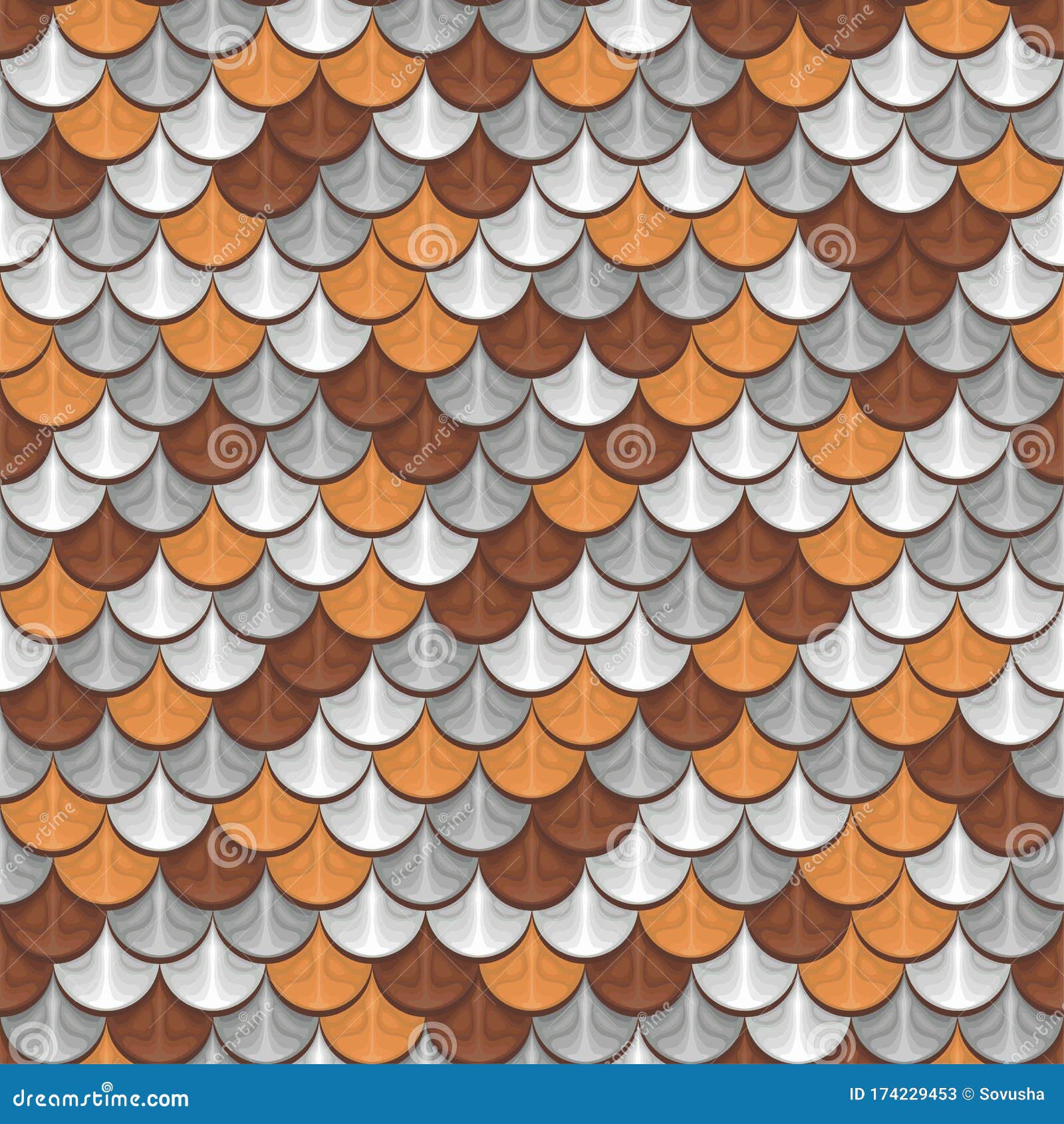 Seamless Colorful River Fish Scales Stock Vector - Illustration of ...