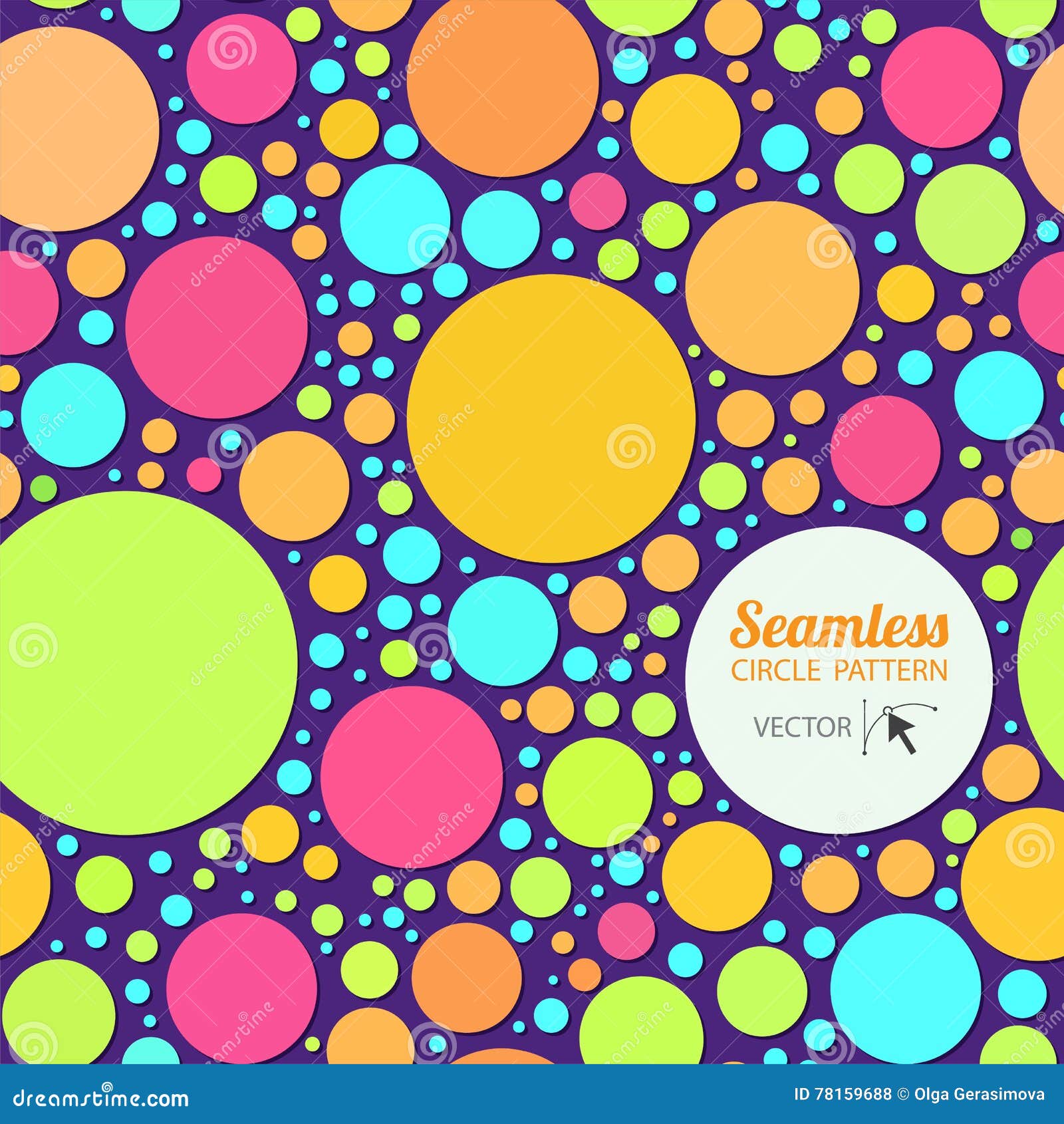 Seamless Colorful Round Bubbles Pattern in Vector Stock Vector ...