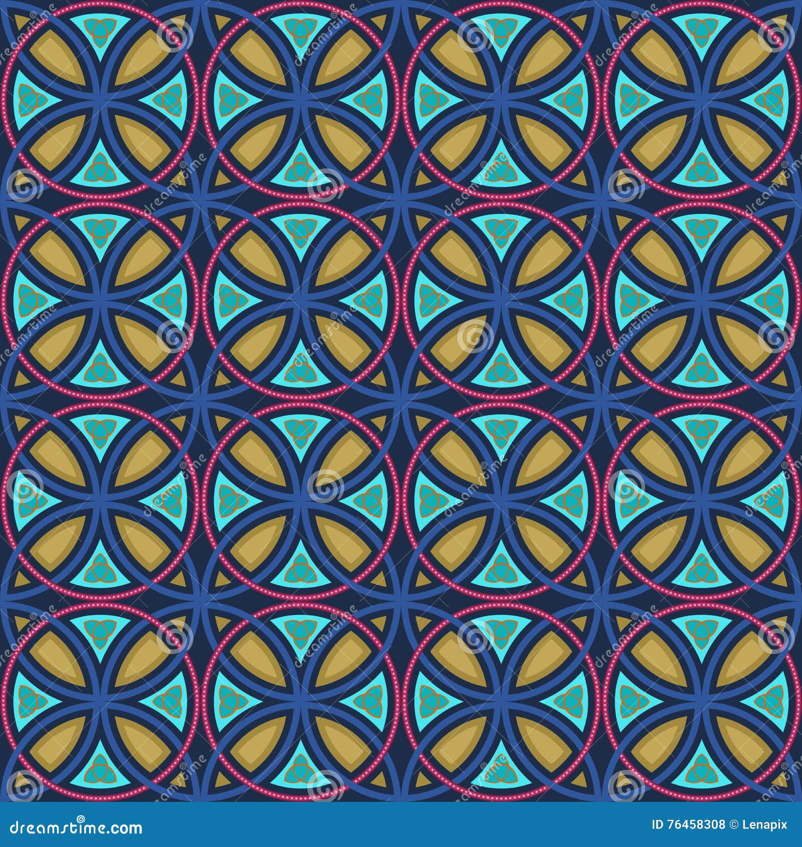 Seamless Colorful Stained Glass Pattern Stock Vector - Illustration of ...