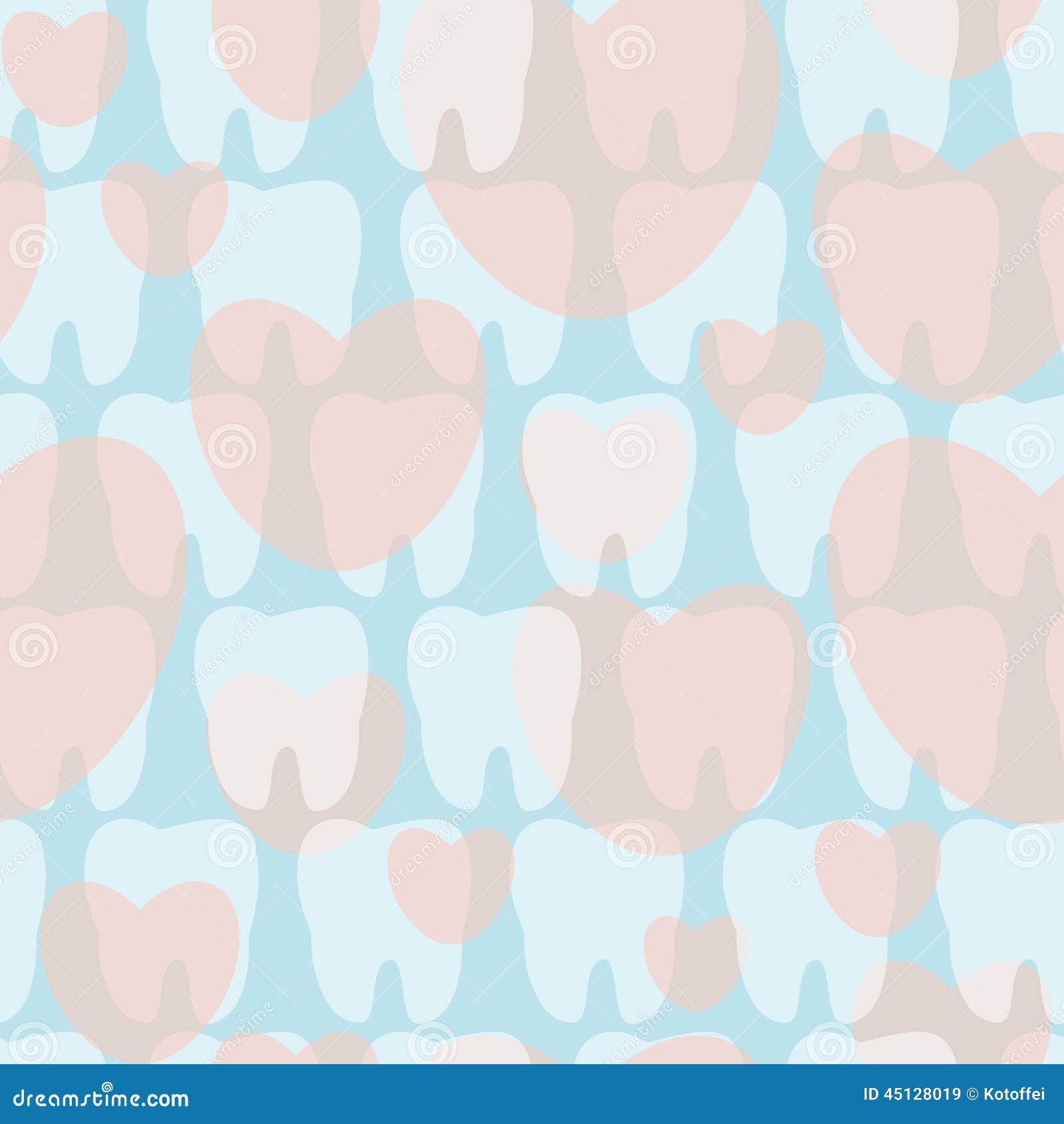 Seamless Colorful Teeth Pattern. Vector Stock Vector - Illustration of ...