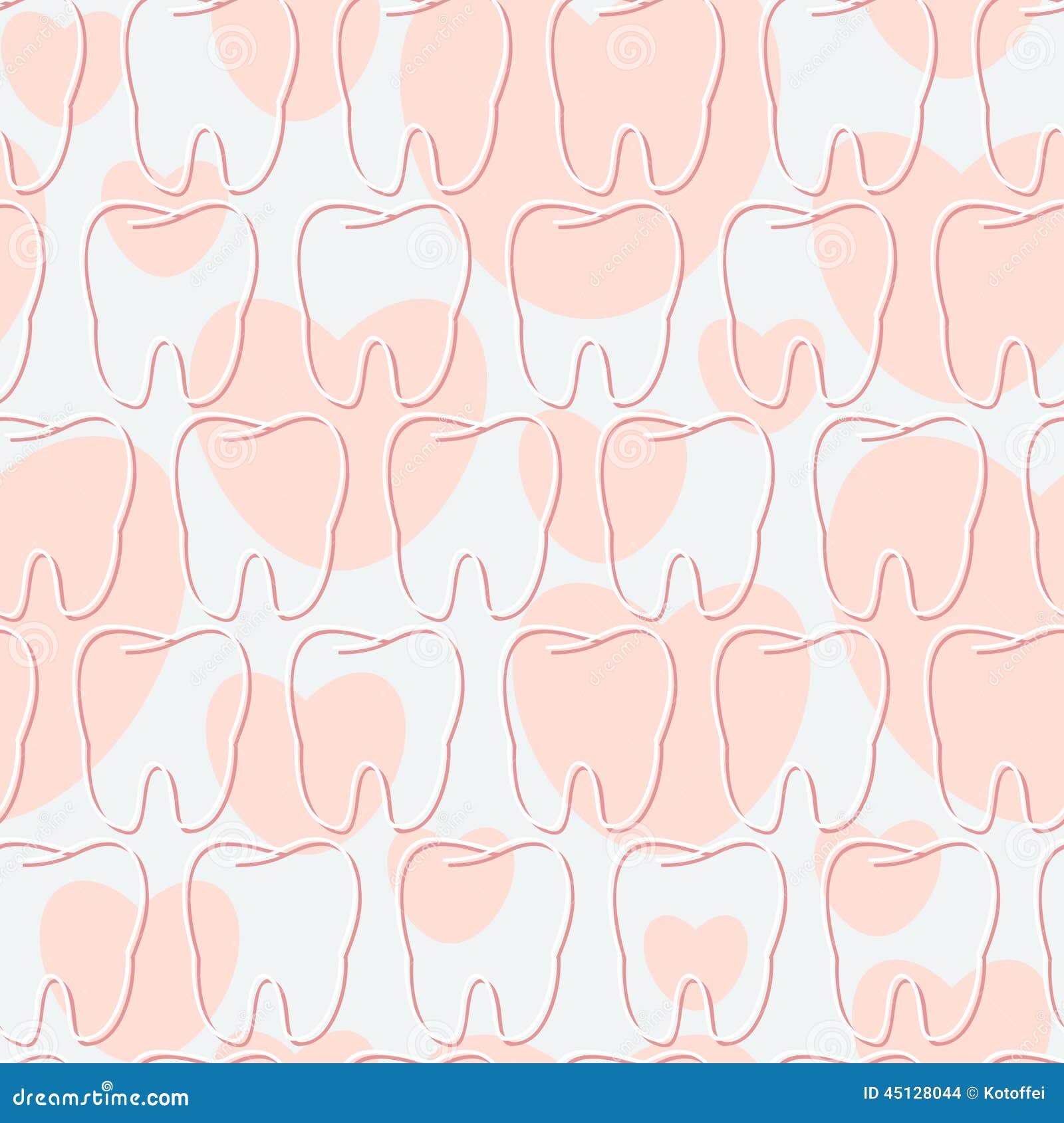 Seamless Colorful Teeth Pattern. Vector Stock Vector - Illustration of ...
