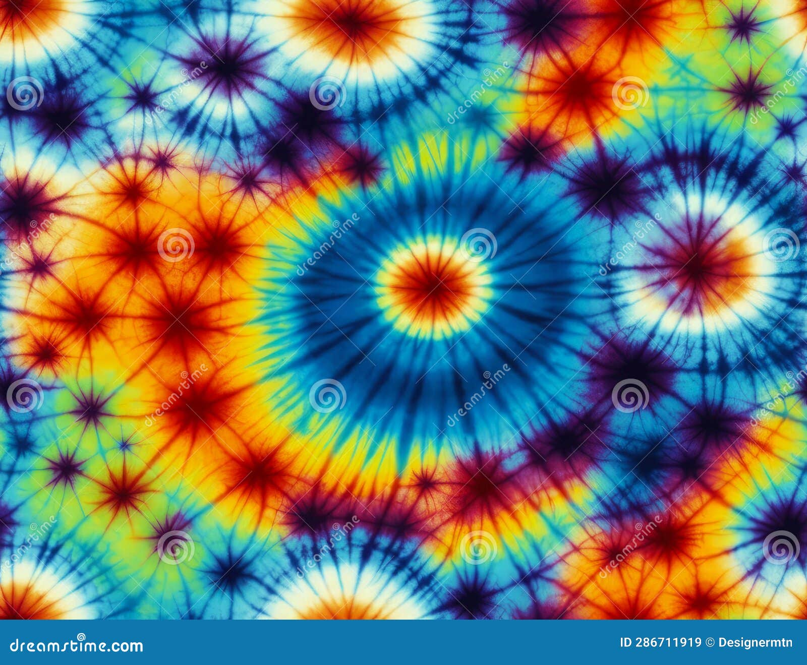 Seamless Colorful Tie Dye Pattern Design Stock Illustration ...