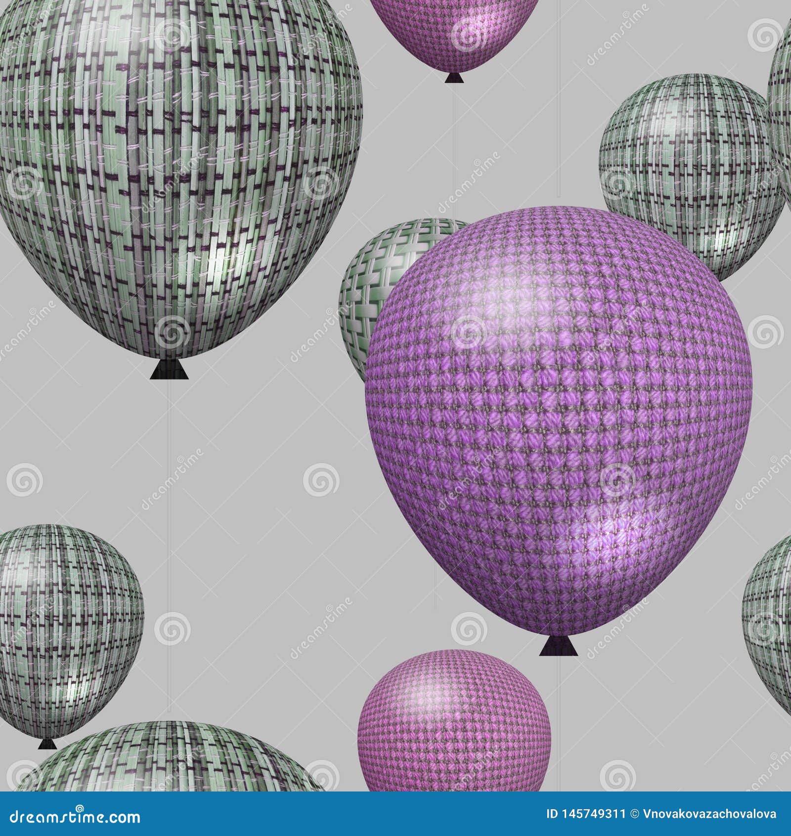 Seamless Coloured Balloon Background Stock Illustration - Illustration ...