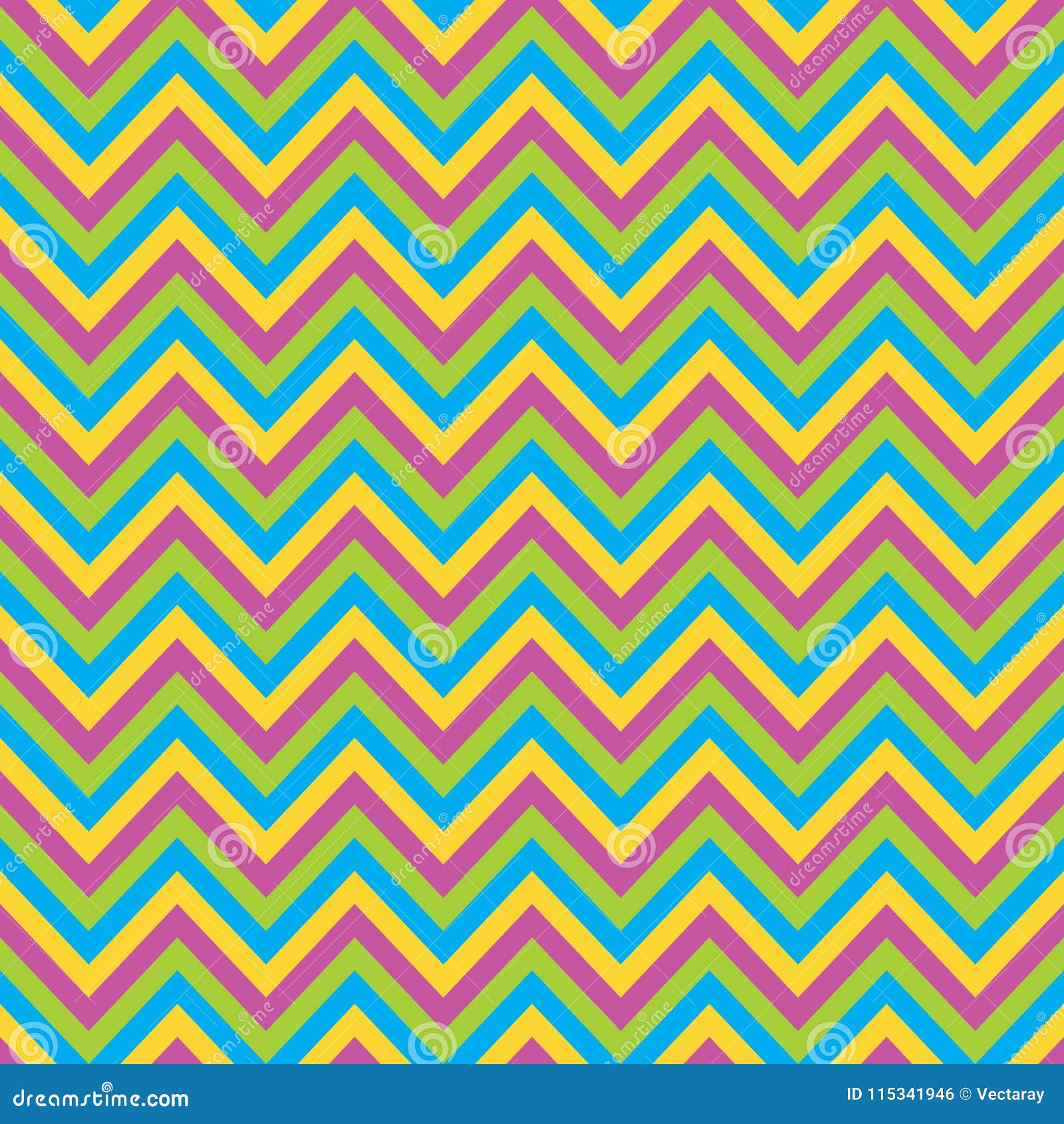 Seamless Colourful Chevron Pattern Background Stock Illustration ...