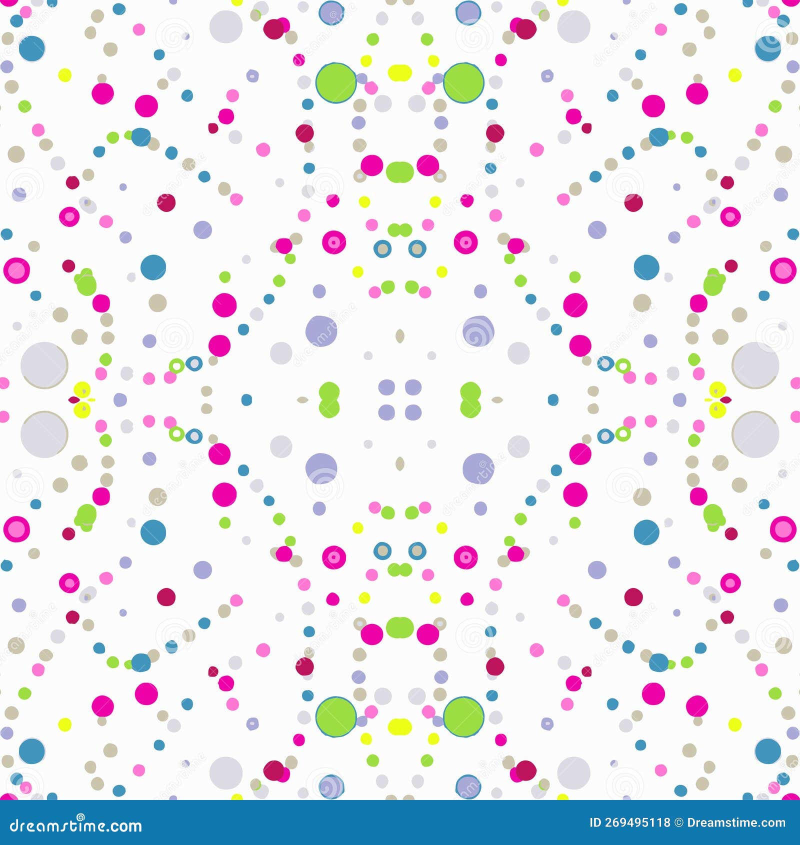 Seamless Colourful Dots Pattern Background Stock Vector - Illustration ...