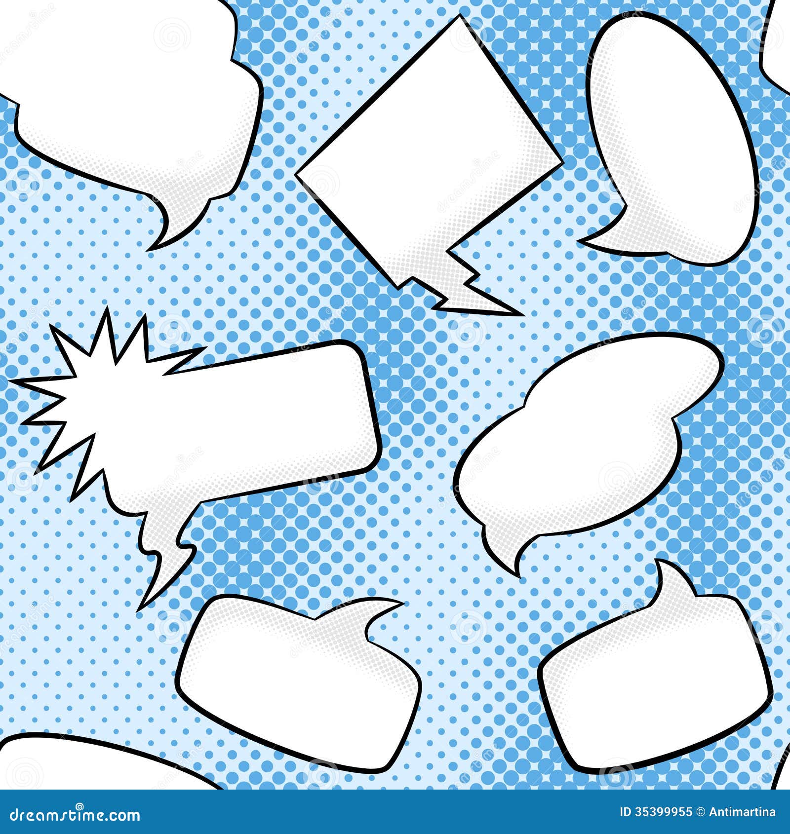 Seamless comic pattern stock vector. Illustration of speak - 35399955