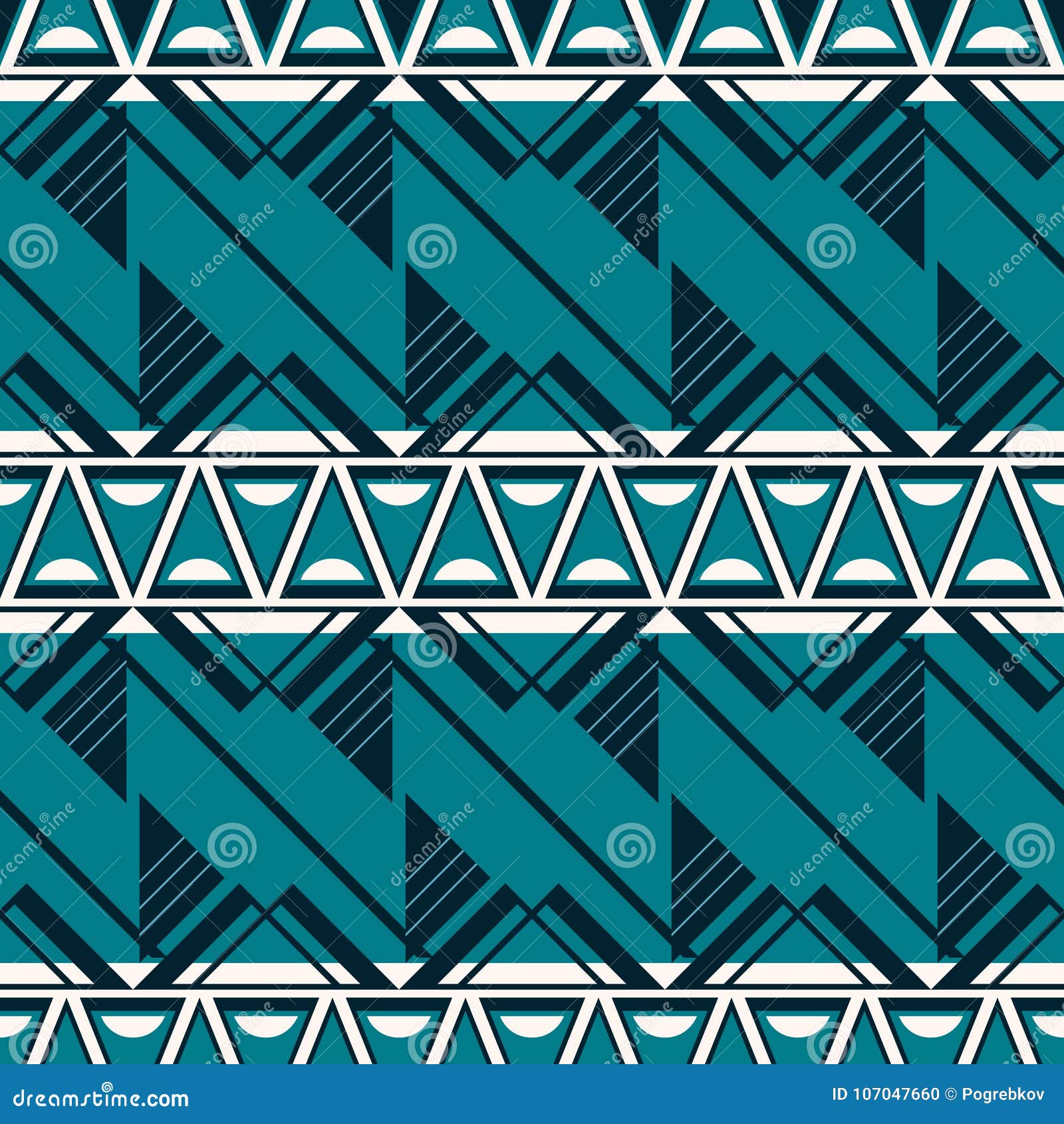 Seamless Complex Pattern in Blue and White Colors Stock Vector ...