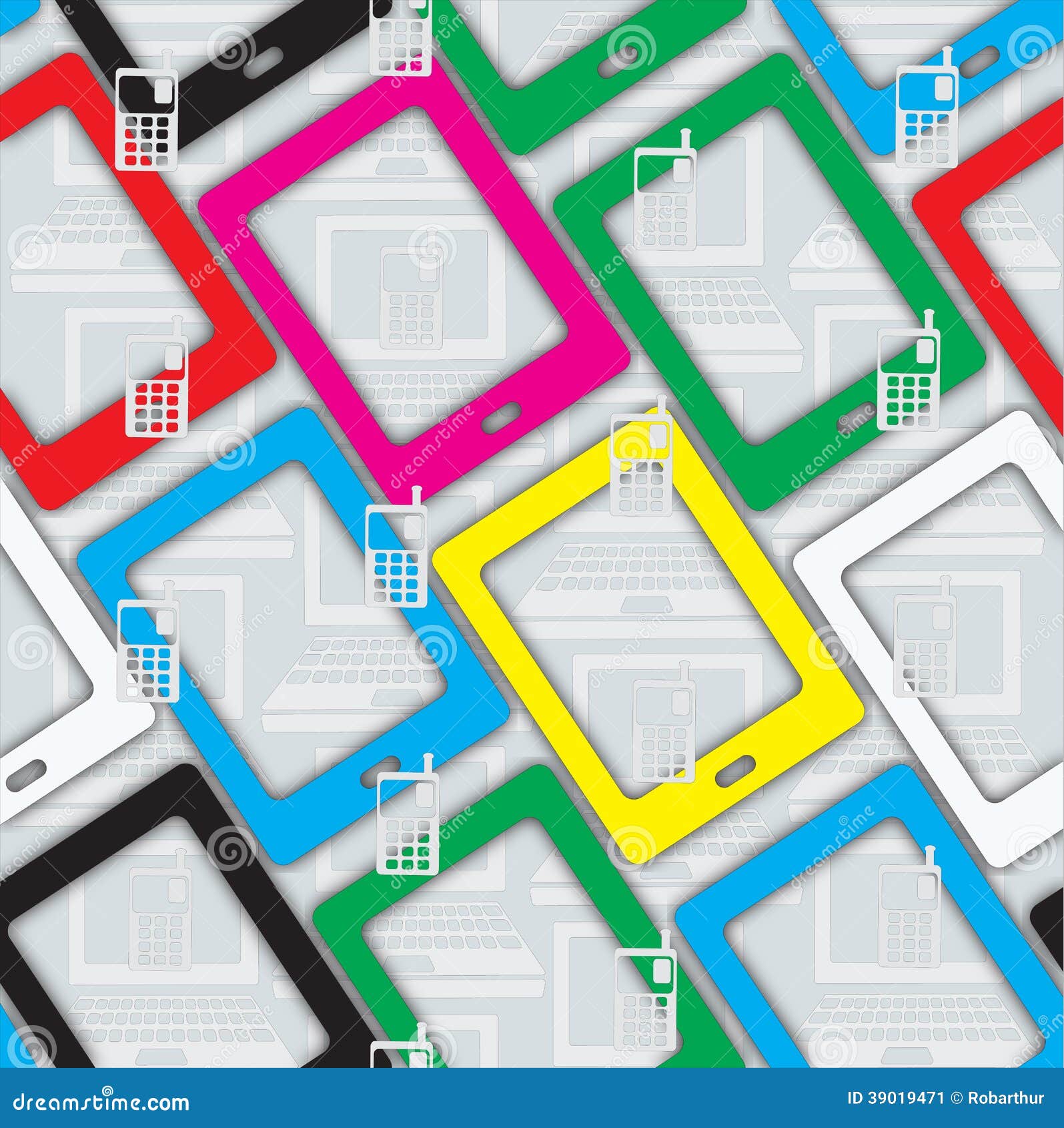 Seamless Computer Wall Paper Stock Vector - Illustration of iphone ...