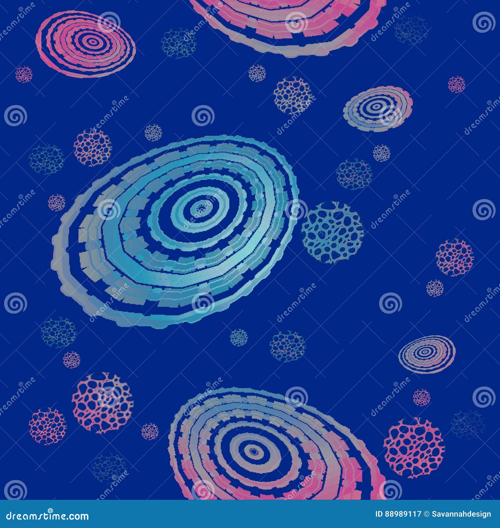 Seamless Concentric Circles and Ellipses Pattern Blue Turquoise Pink ... Seamless Concentric Circles and Ellipses Pattern Blue Turquoise Pink ...