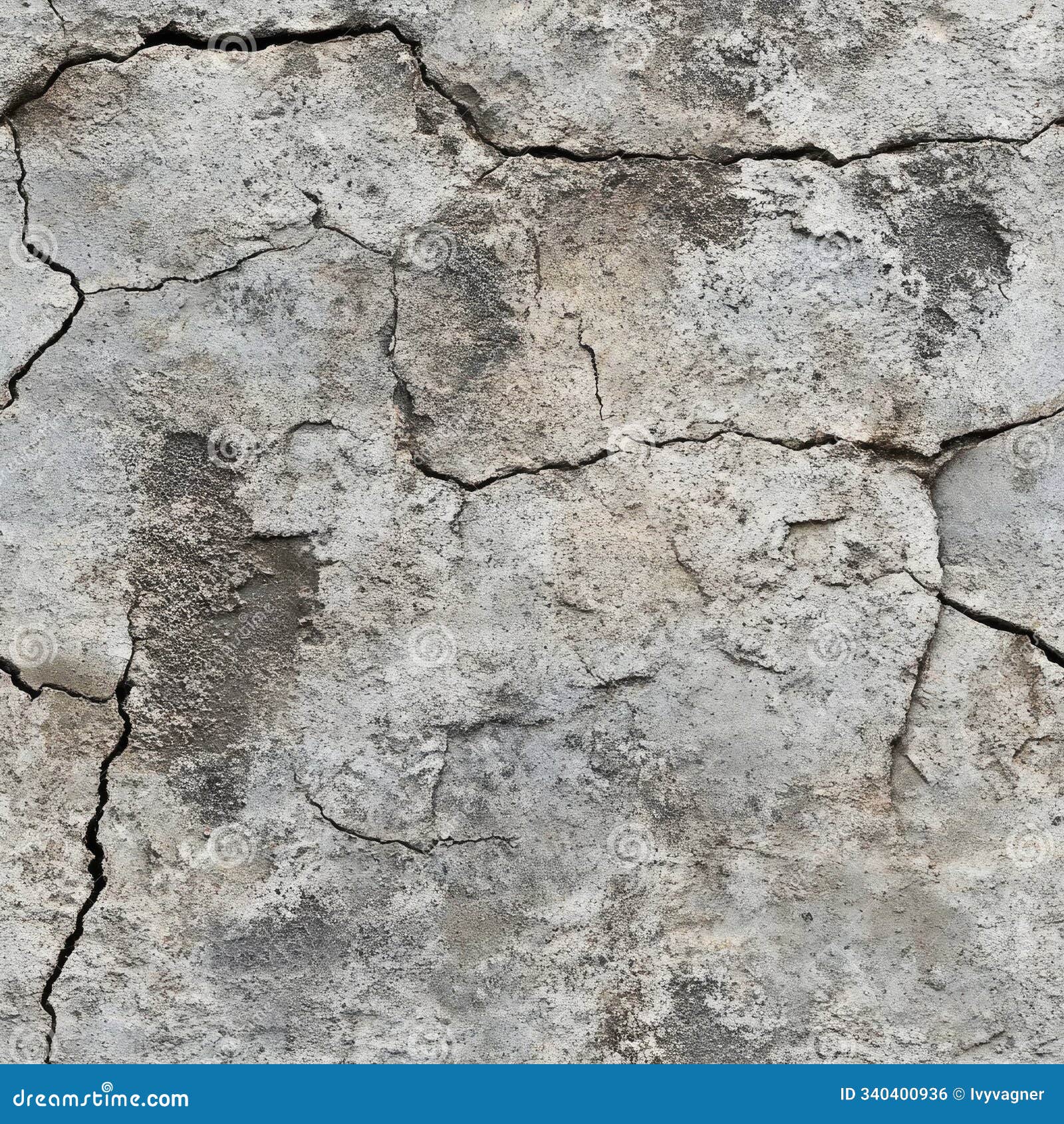 Seamless Concrete Texture with Cracked and Pitted Surface Stock Photo ...