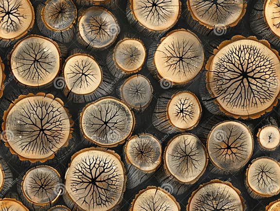Seamless Continuous Pattern of Spherical Tree Bush Cross Sections ...