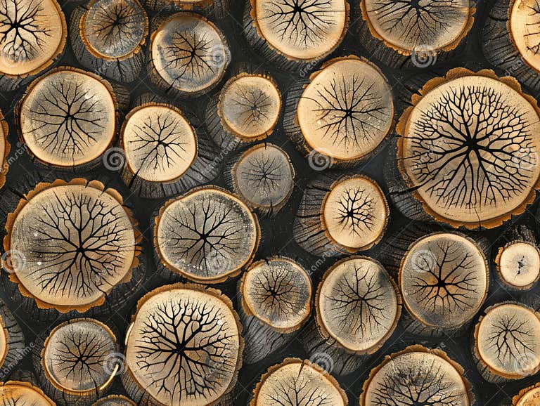 Seamless Continuous Pattern of Spherical Tree Bush Cross Sections ...