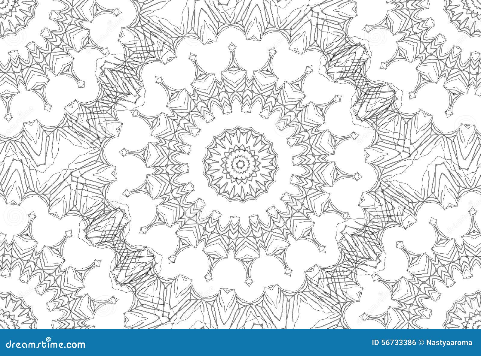 Seamless Contour Floral Pattern Stock Illustration - Illustration of ...