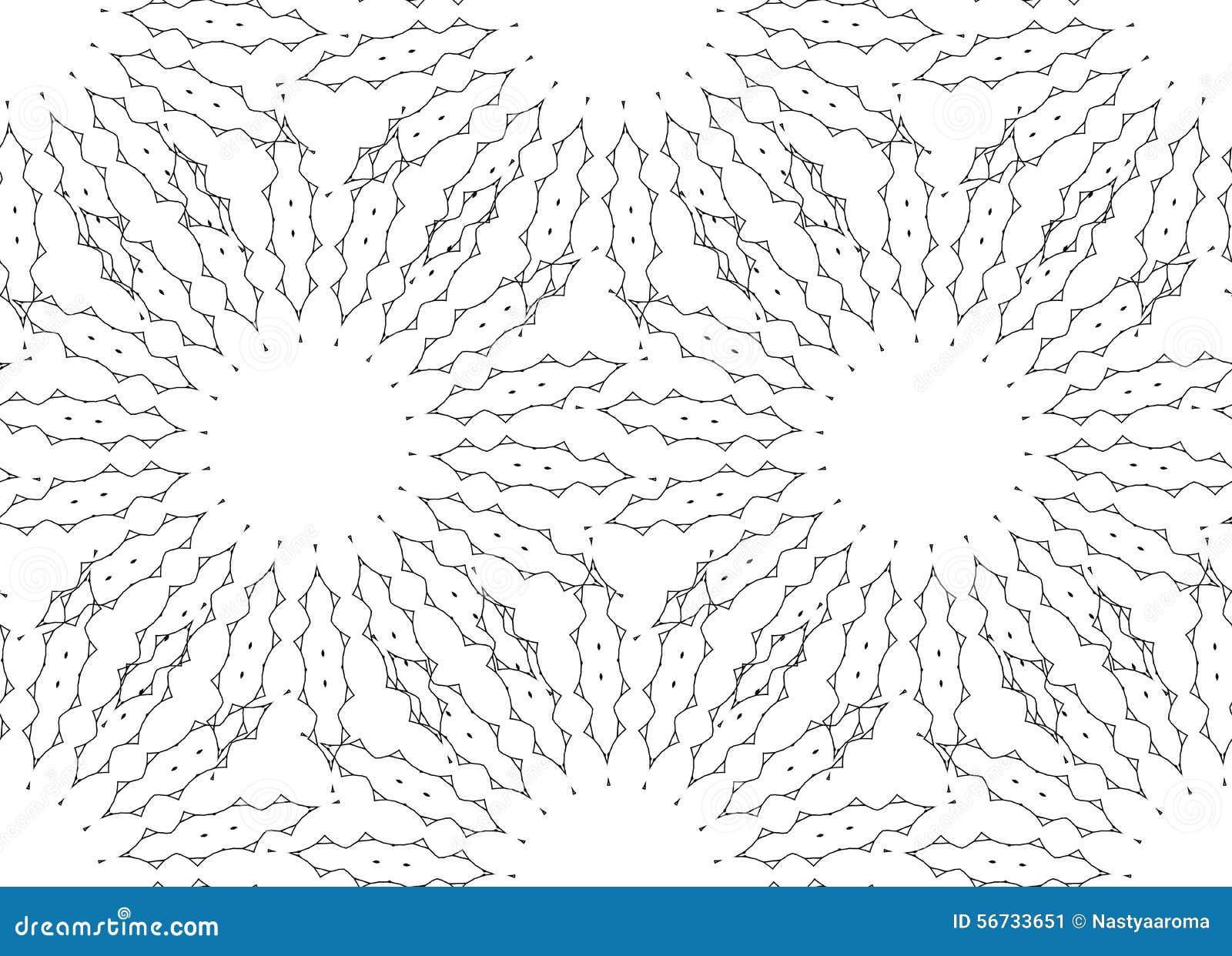 Seamless Contour Floral Pattern Stock Illustration - Illustration of ...