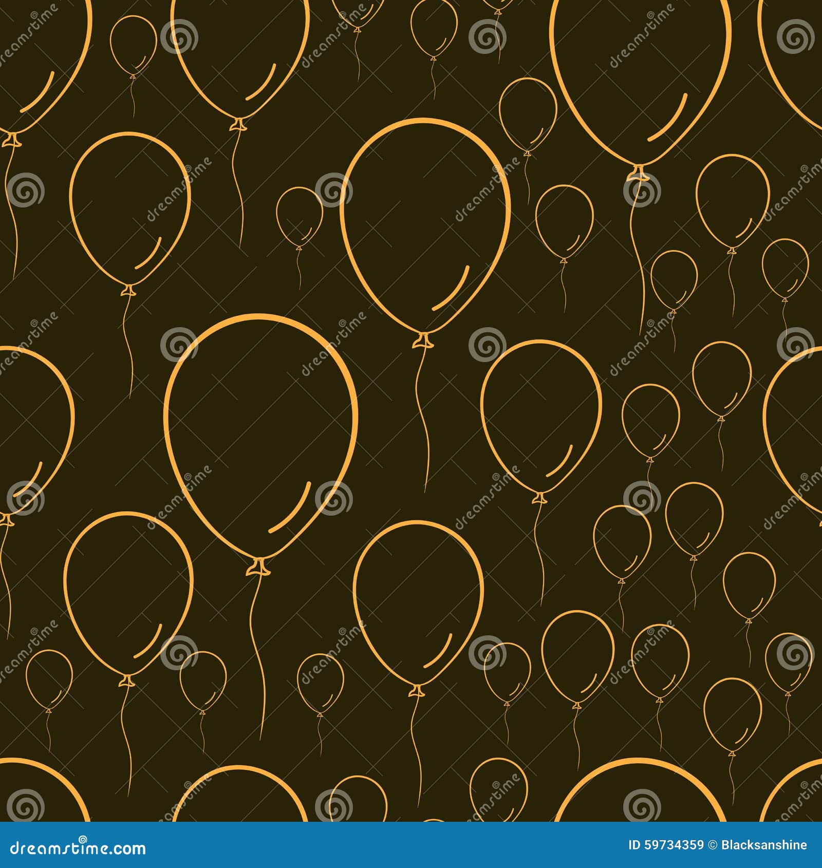 Seamless Contours of Balloons Stock Vector - Illustration of graphic ...